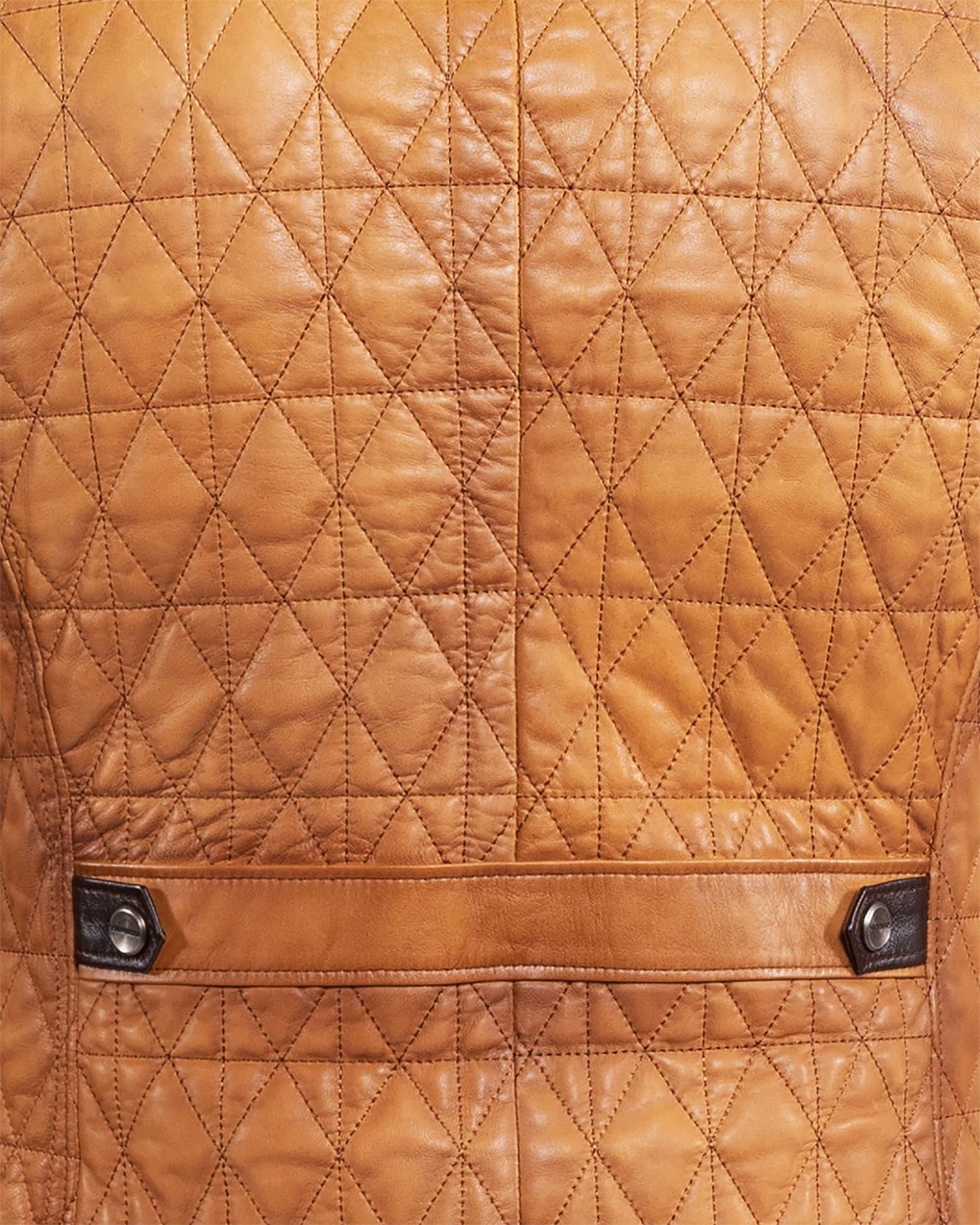 Maceoo Men's Leather Field Jacket | Neiman Marcus