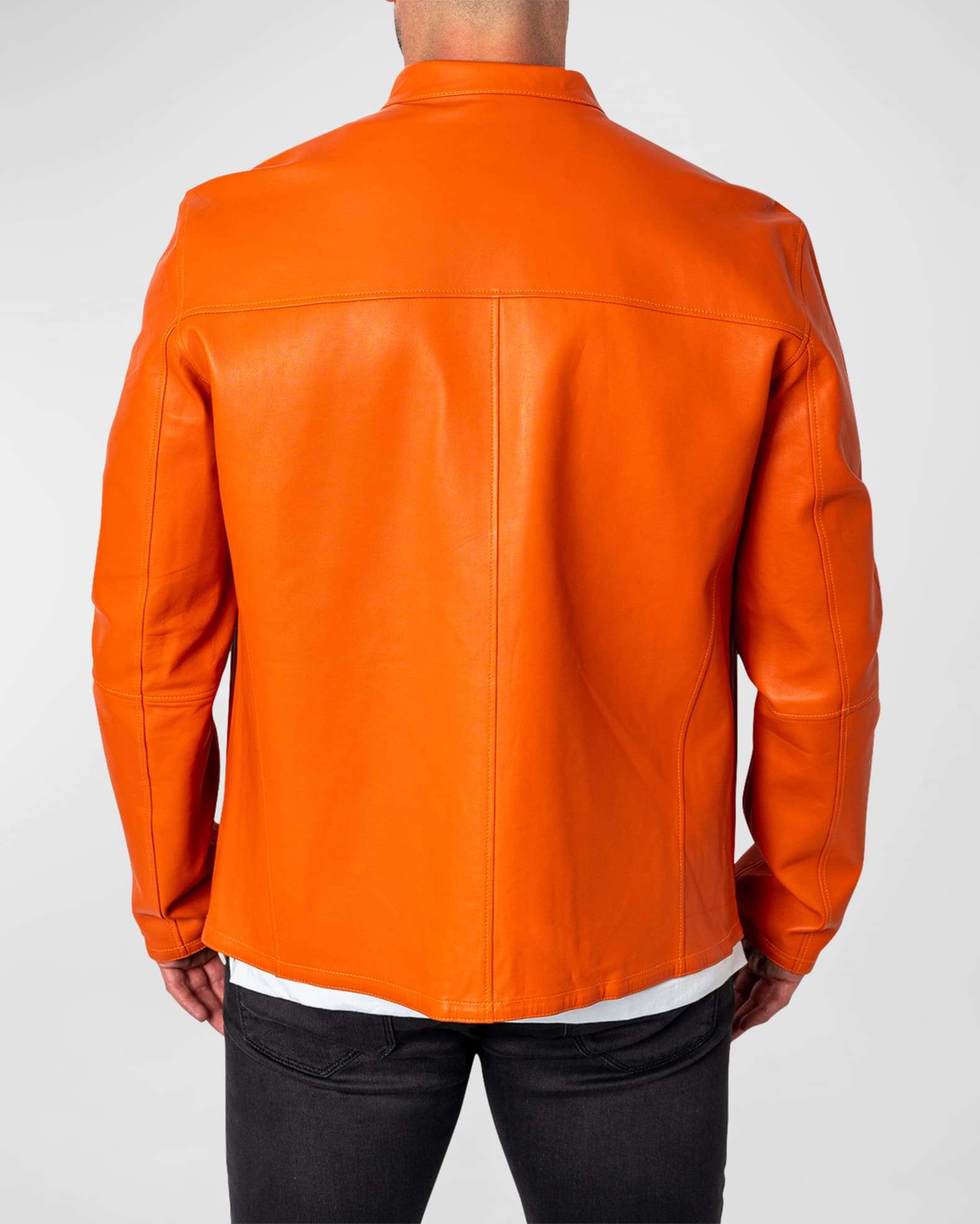 Maceoo Men's Leather Lab Jacket | Neiman Marcus