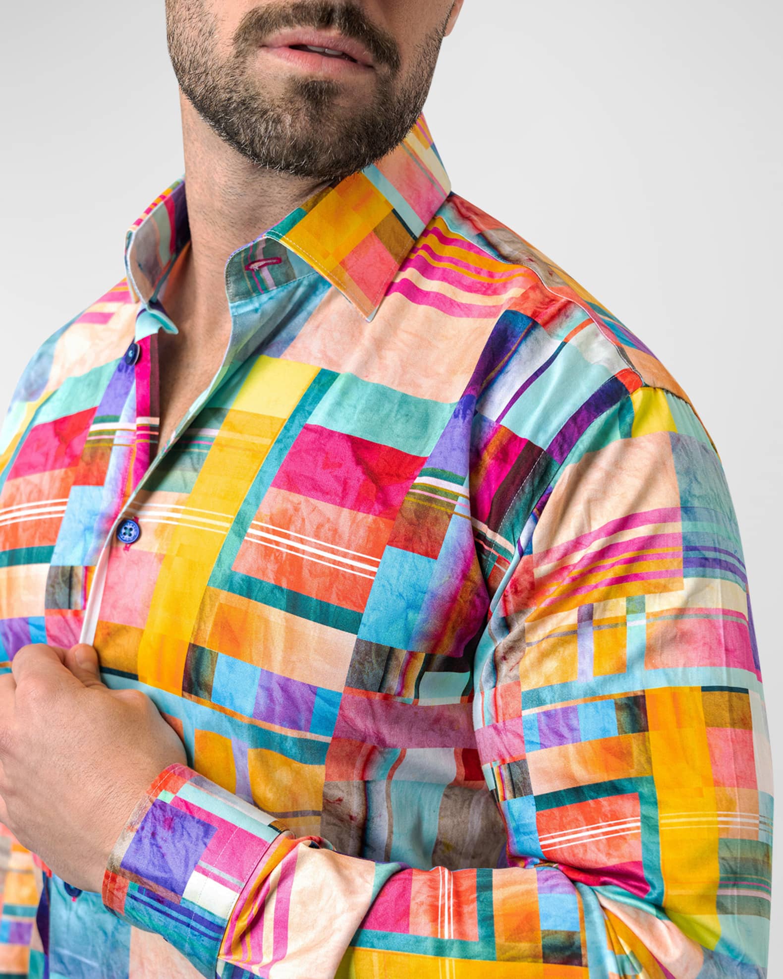 Maceoo Men's Fibonacci Cube Dress Shirt | Neiman Marcus