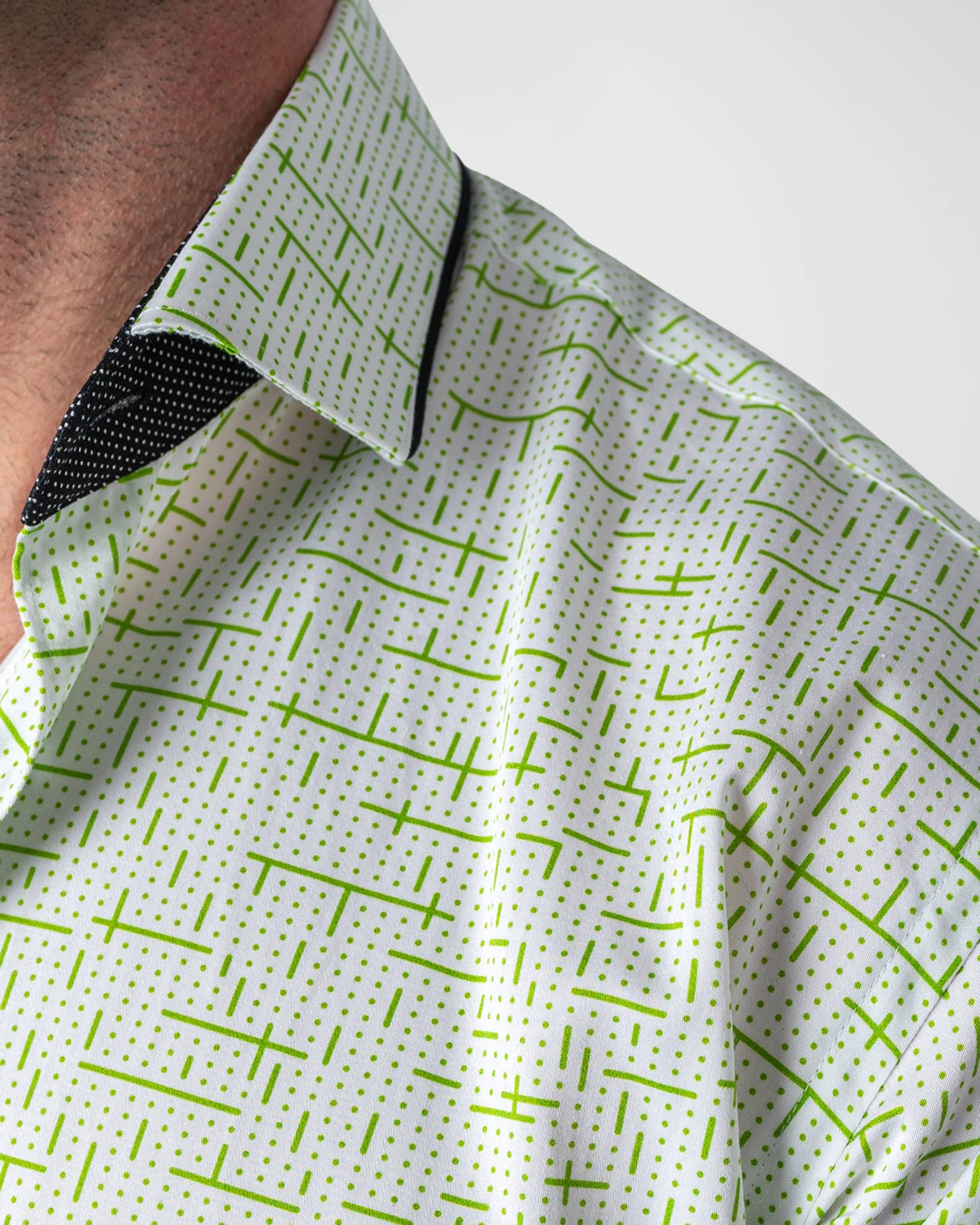 Maceoo Men's Contrast-Reverse Patterned Dress Shirt | Neiman Marcus