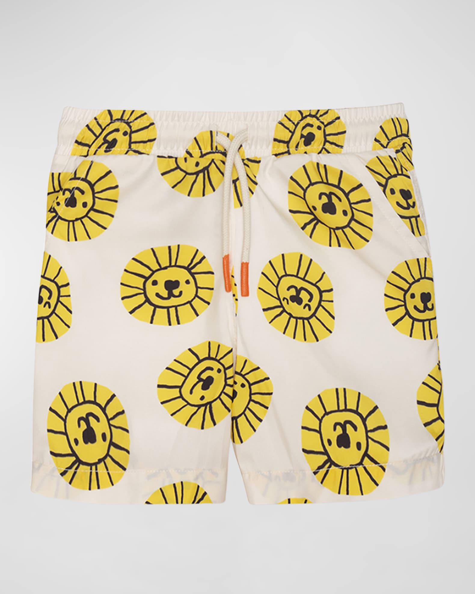 Mon Coeur Boy's Lion-Print Swim Trunk, Size 3M-24M | Neiman Marcus