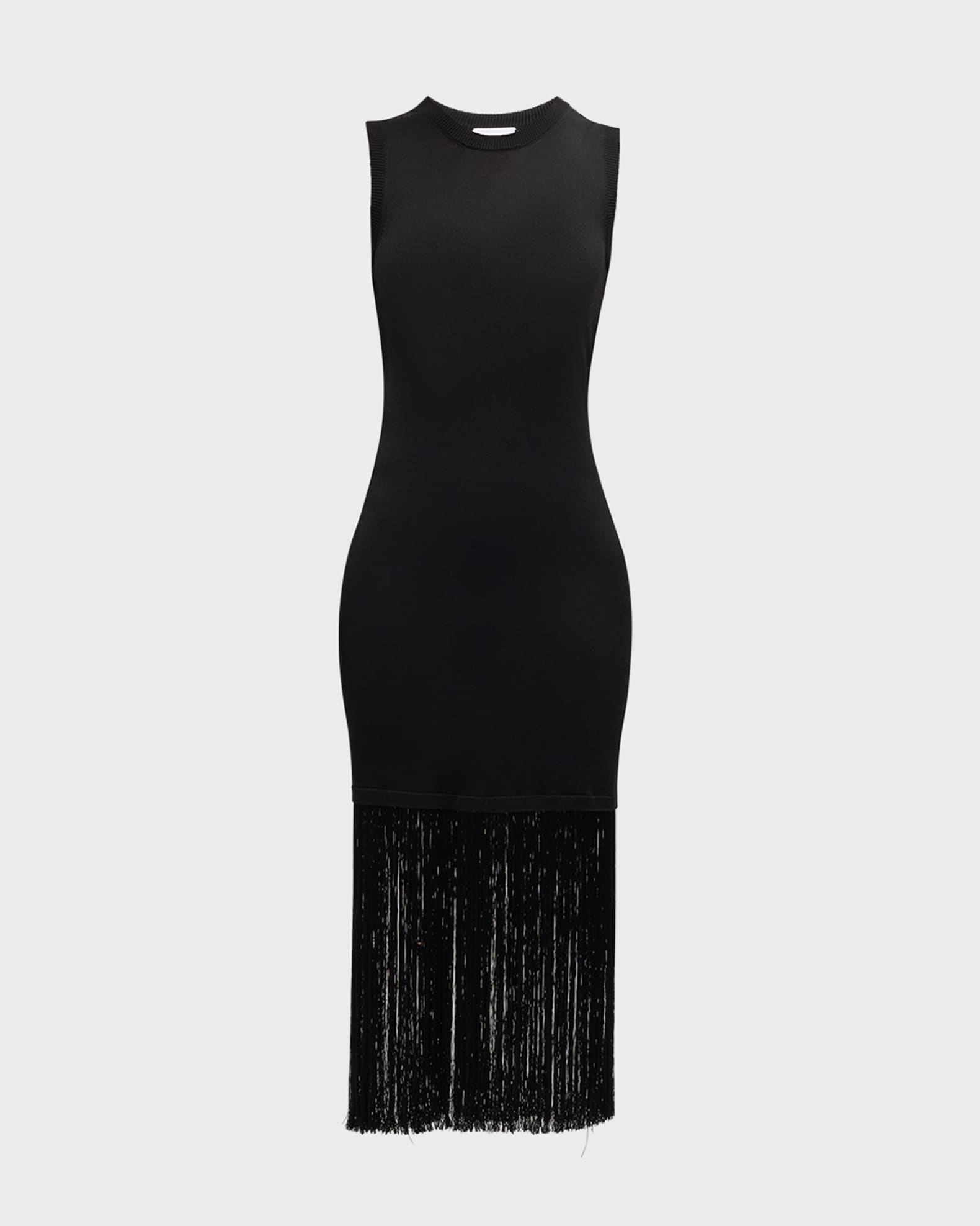 Marella Fiver Knit Fringe-Hem Midi Dress | Neiman Marcus
