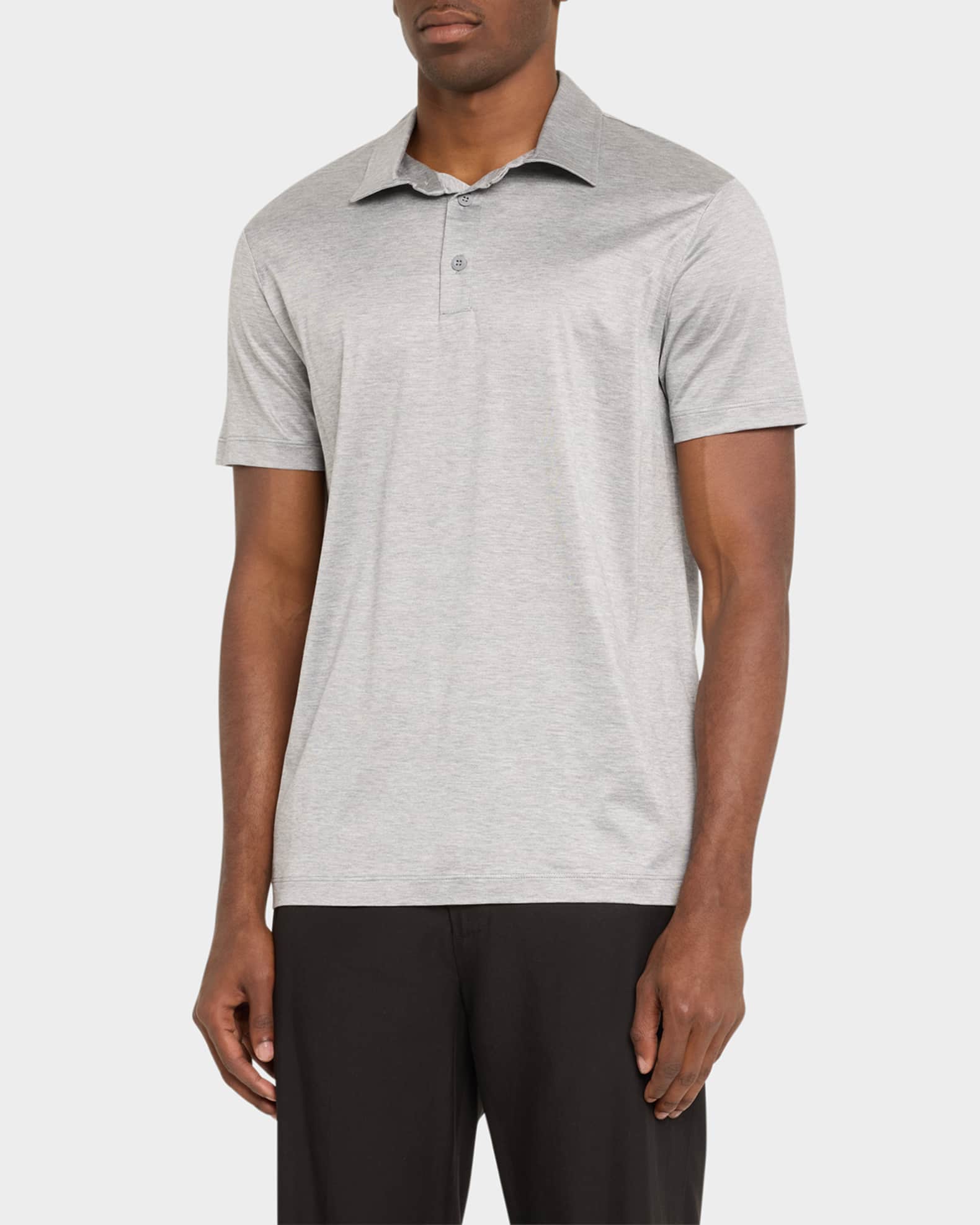 Giorgio Armani Men's Solid Jersey Polo Shirt | Neiman Marcus