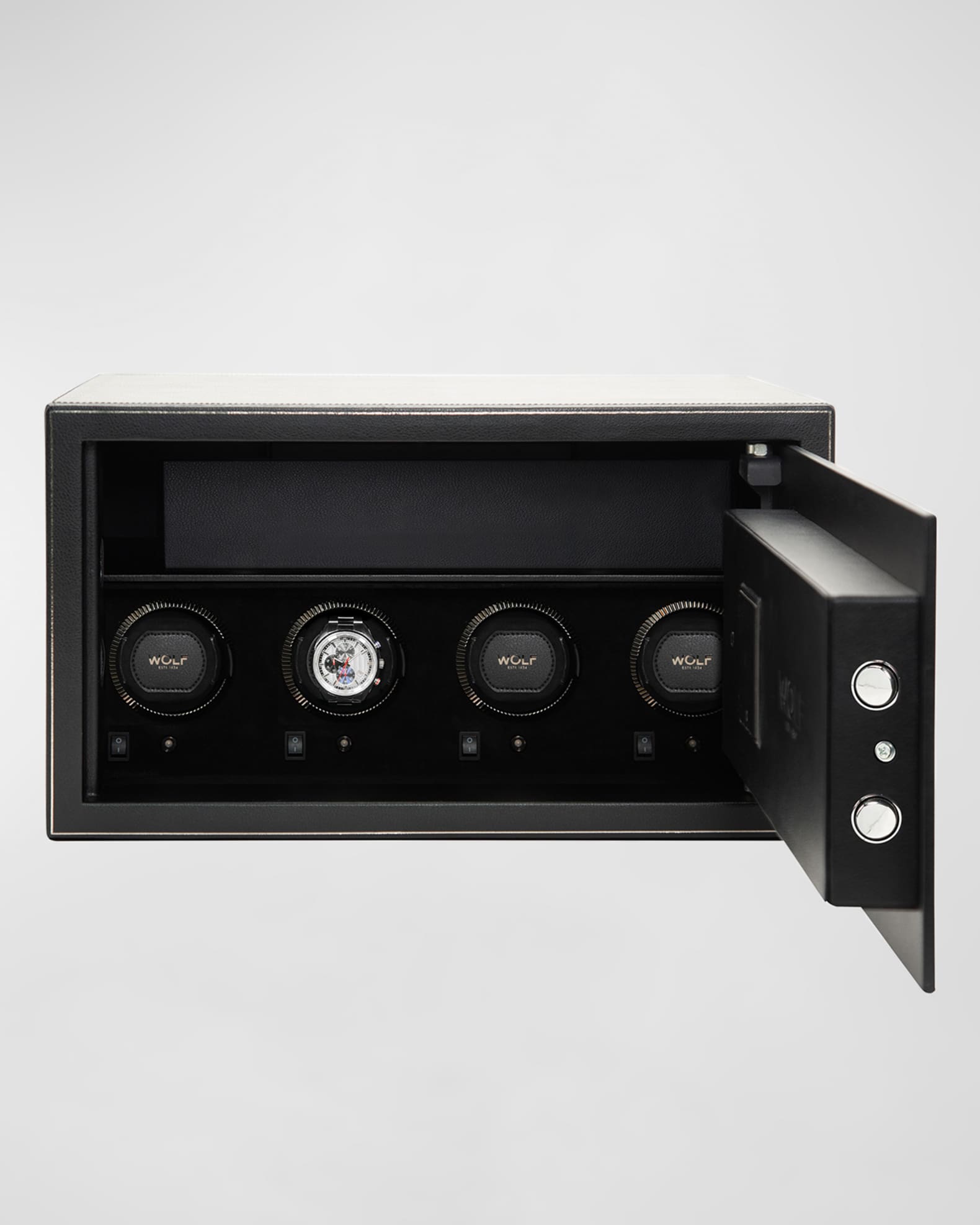 WOLF The Den 4-Piece Watch Winder Safe | Neiman Marcus
