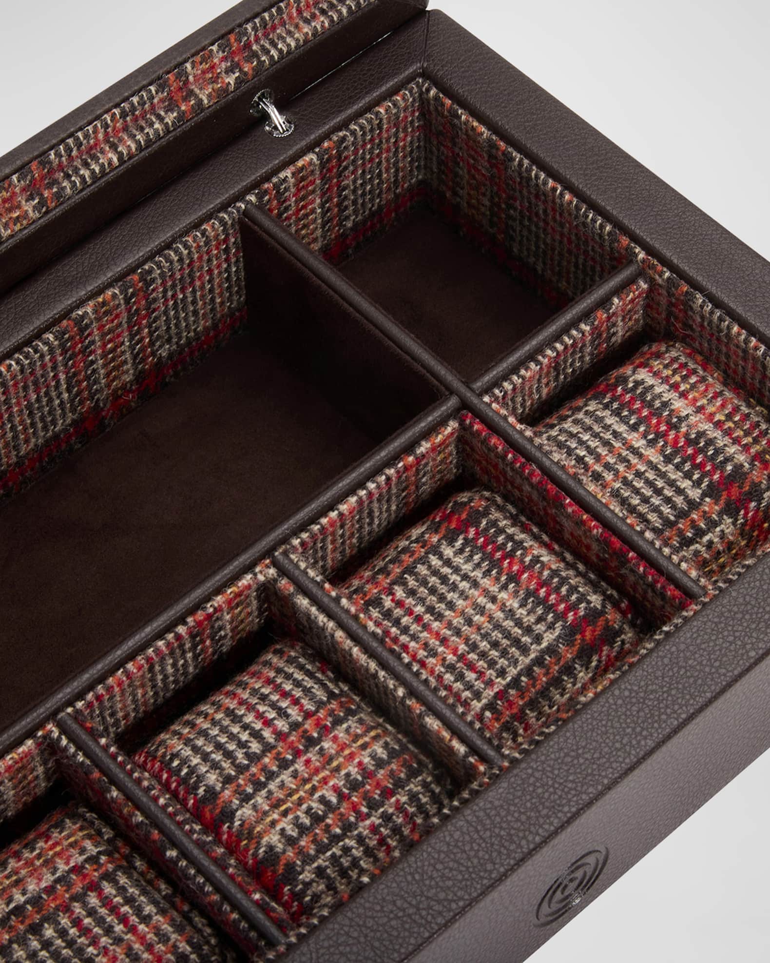WOLF x WM Brown 4-Piece Watch Accessory Box | Neiman Marcus