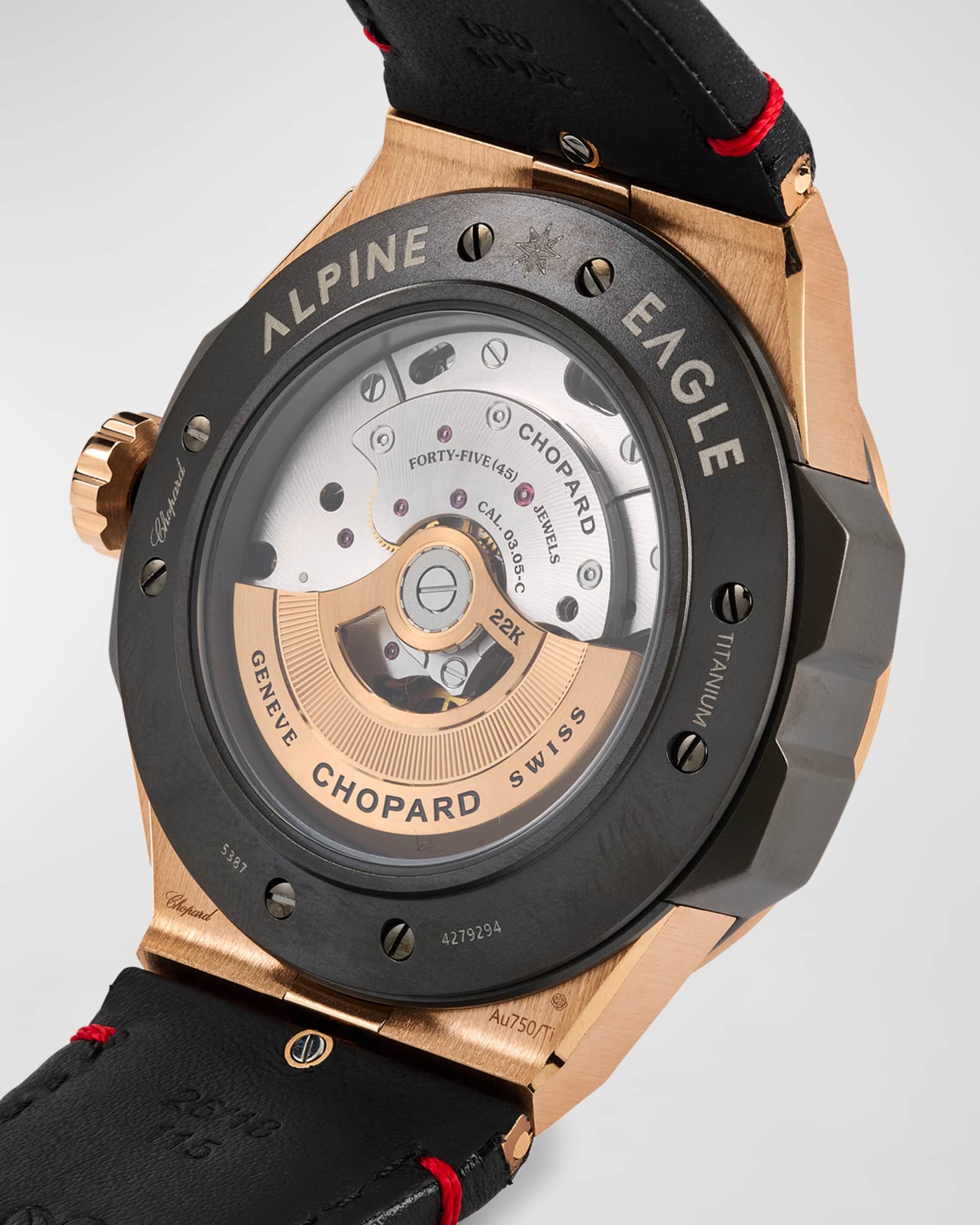 Chopard 44mm Alpine Eagle XL Chrono Watch with Leather Strap, Black | Neiman Marcus