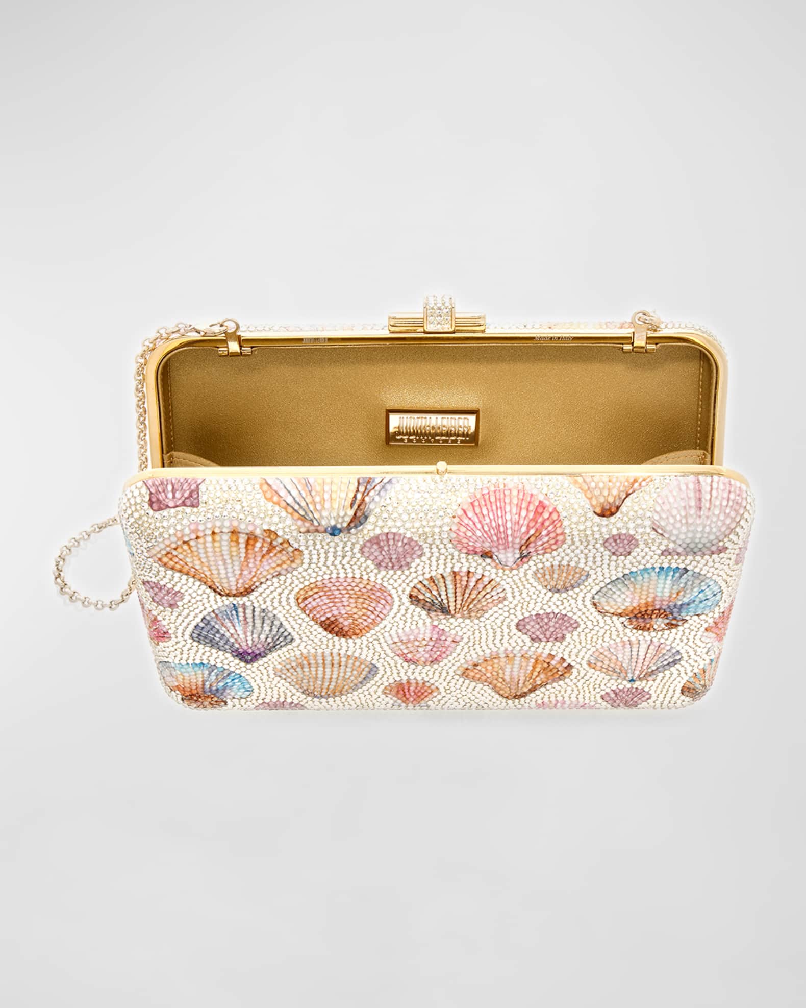 Judith Leiber Couture Shell Beachcomber Crystal Clutch Bag | Neiman Marcus