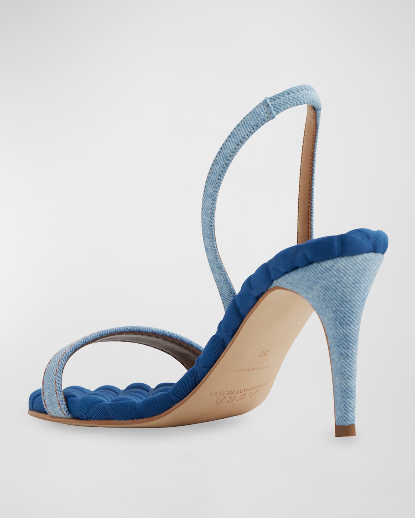 AERA Claudia Vegan Denim Slingback Sandals | Neiman Marcus