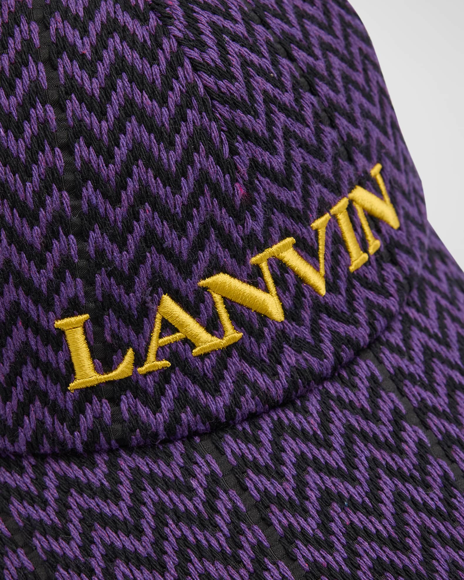 Lanvin Men's Herringbone Logo Baseball Cap | Neiman Marcus