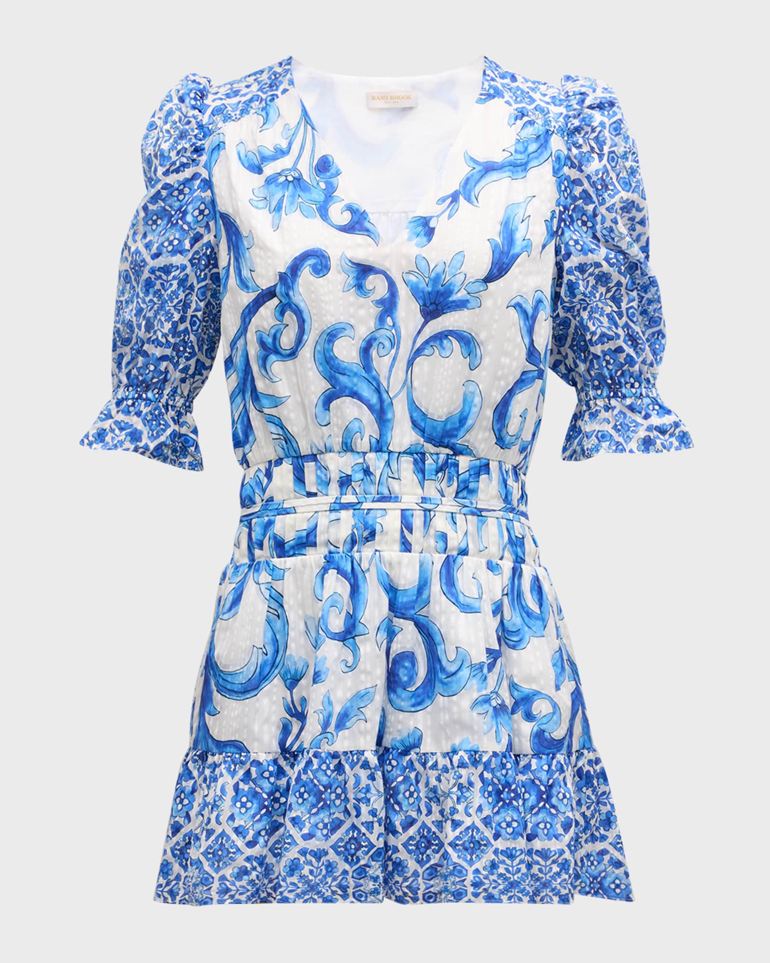 Ramy Brook Susan V-Neck Mini Dress | Neiman Marcus