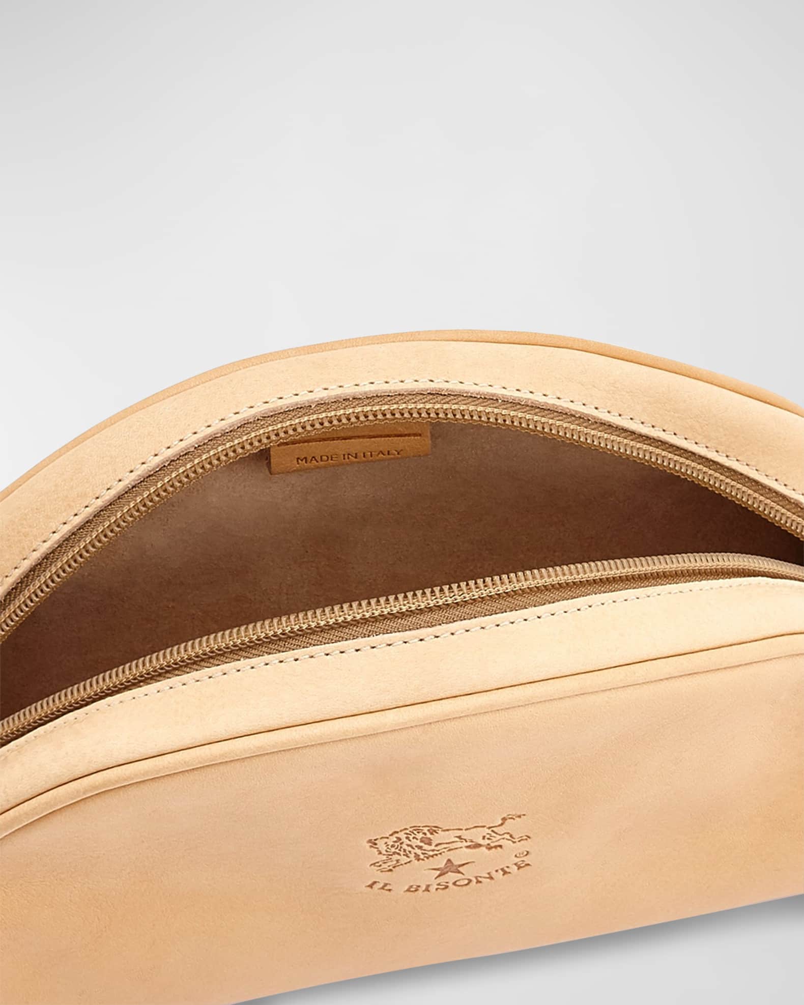 Il Bisonte Classic Zip Leather Crossbody Bag | Neiman Marcus
