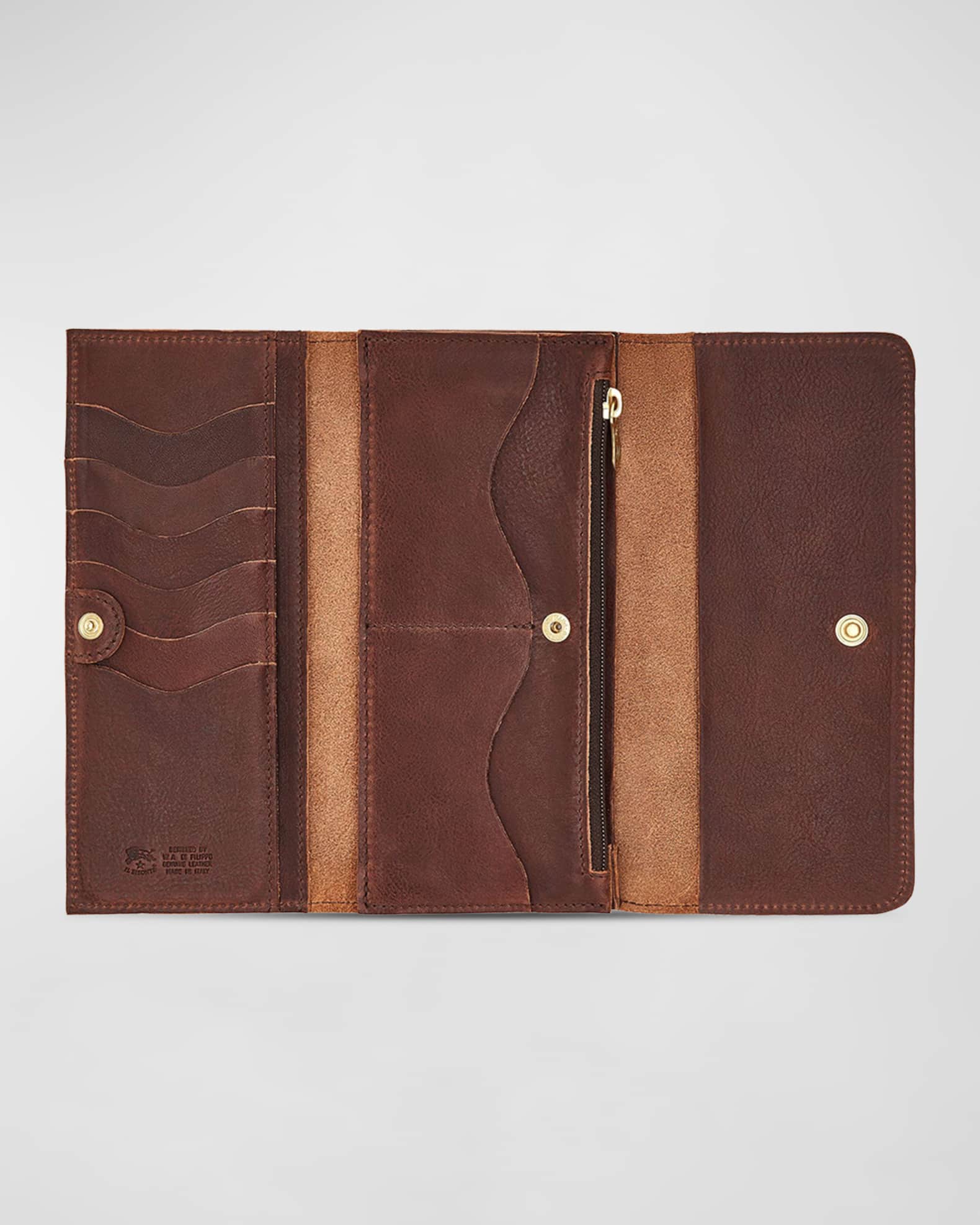 Il Bisonte Trifold Leather Continental Wallet | Neiman Marcus