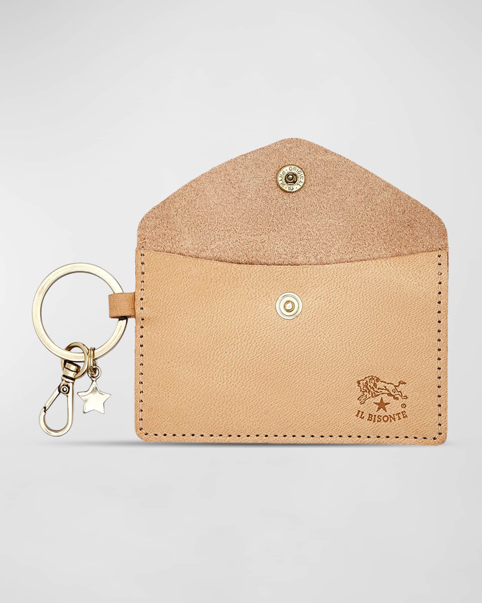 Il Bisonte Keyring Leather Card Holder | Neiman Marcus