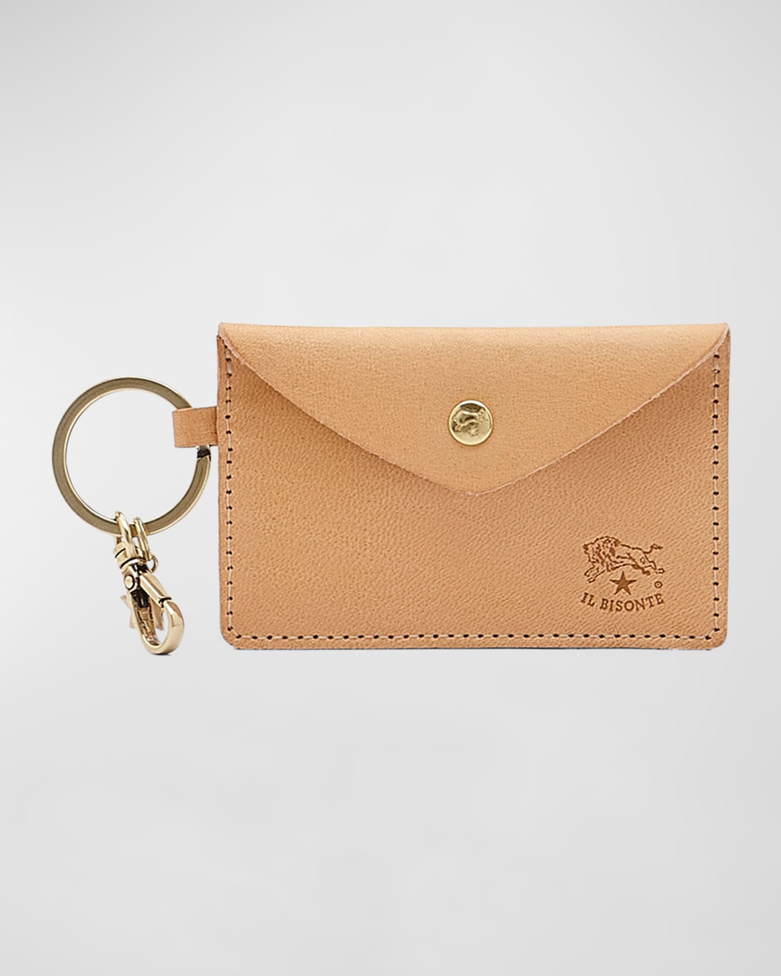 Il Bisonte Keyring Leather Card Holder | Neiman Marcus