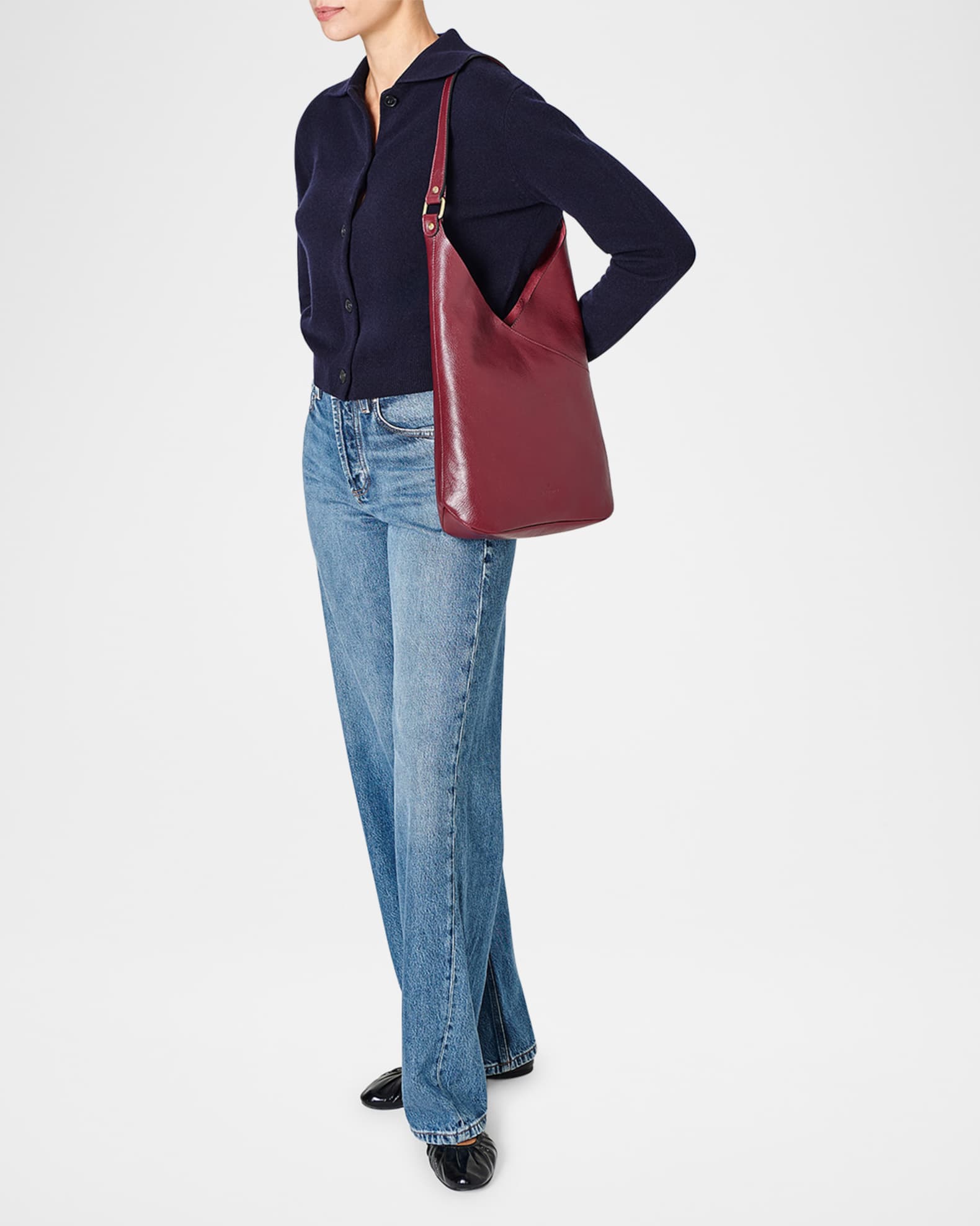 Il Bisonte Malibu Leather Shoulder Bag | Neiman Marcus