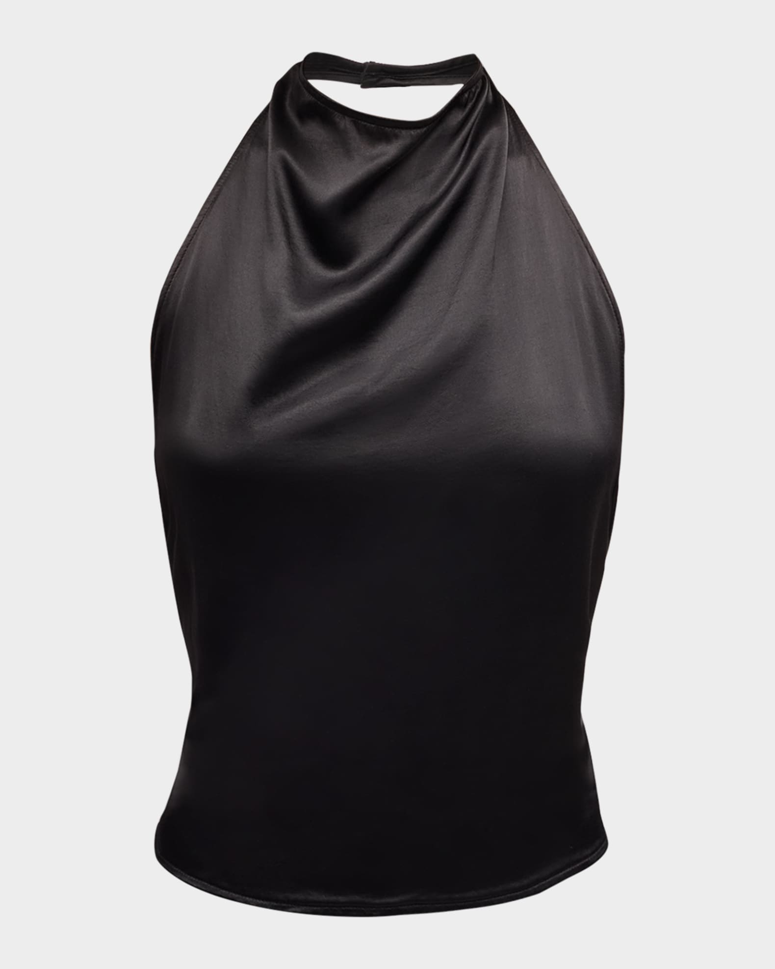 Enza Costa Satin Backless Halter Blouse | Neiman Marcus