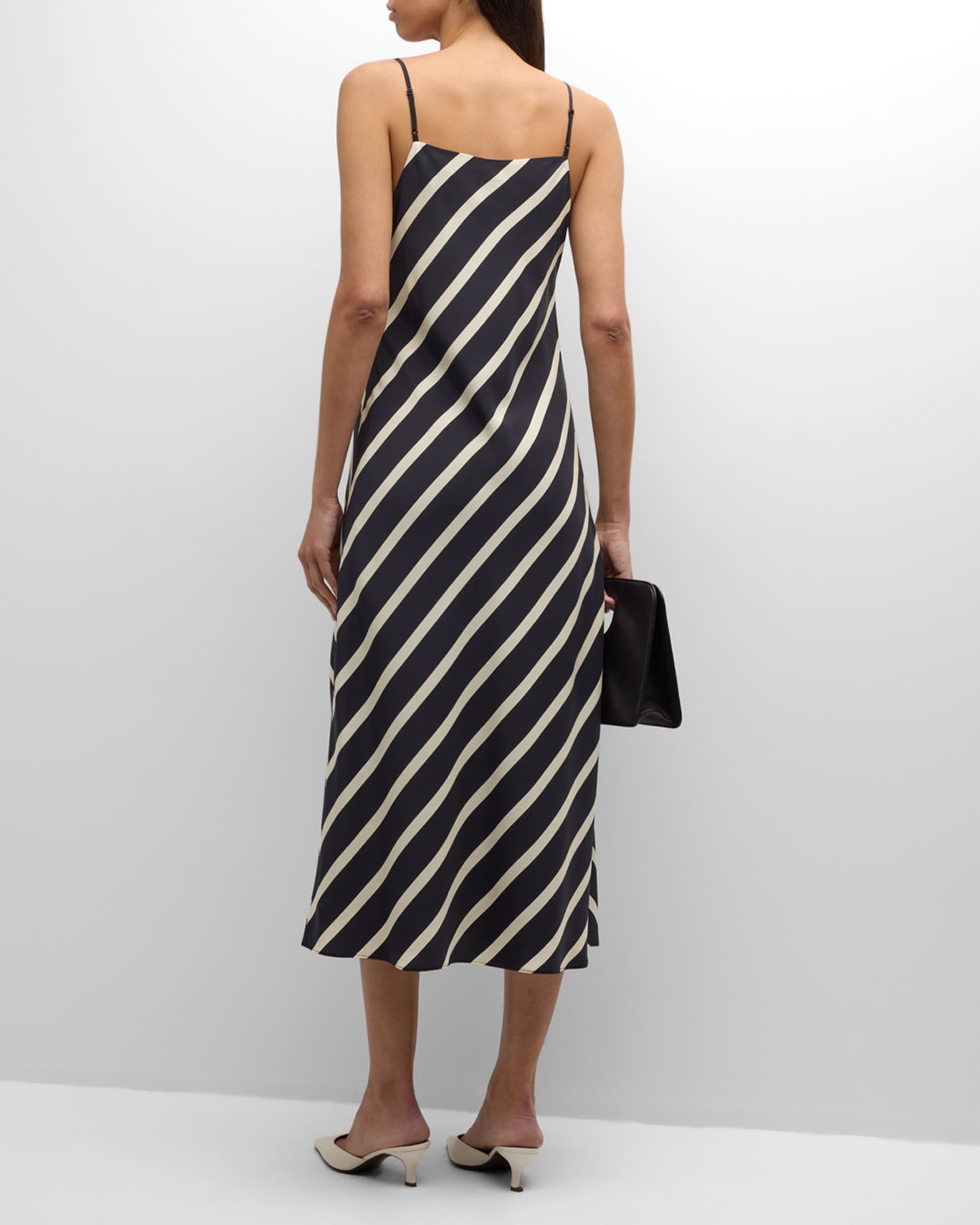La Ligne Striped Spaghetti-Strap Slip Dress | Neiman Marcus