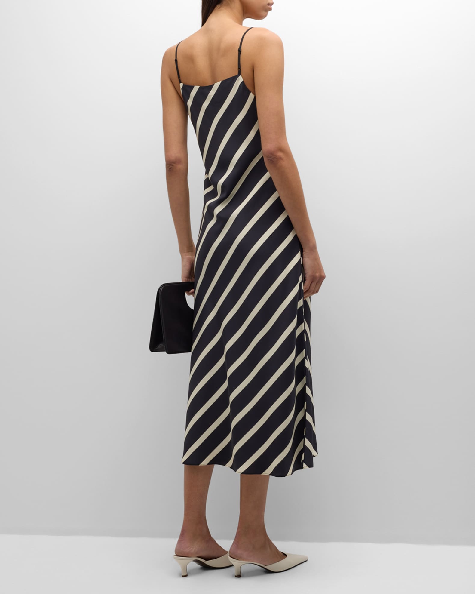 La Ligne Striped Spaghetti-Strap Slip Dress | Neiman Marcus