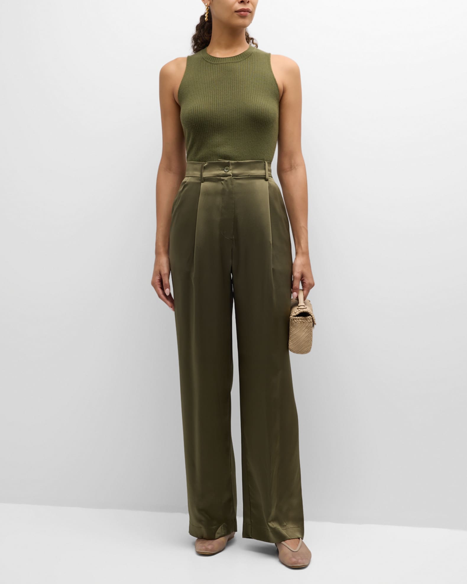 Sablyn Angie Cashmere Rib-Knit Tank Top | Neiman Marcus