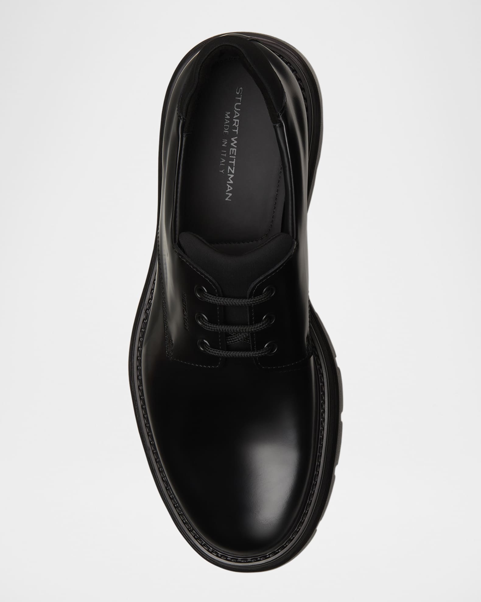 Stuart Weitzman Men's Ajay Brushed Leather Derby Shoes | Neiman Marcus