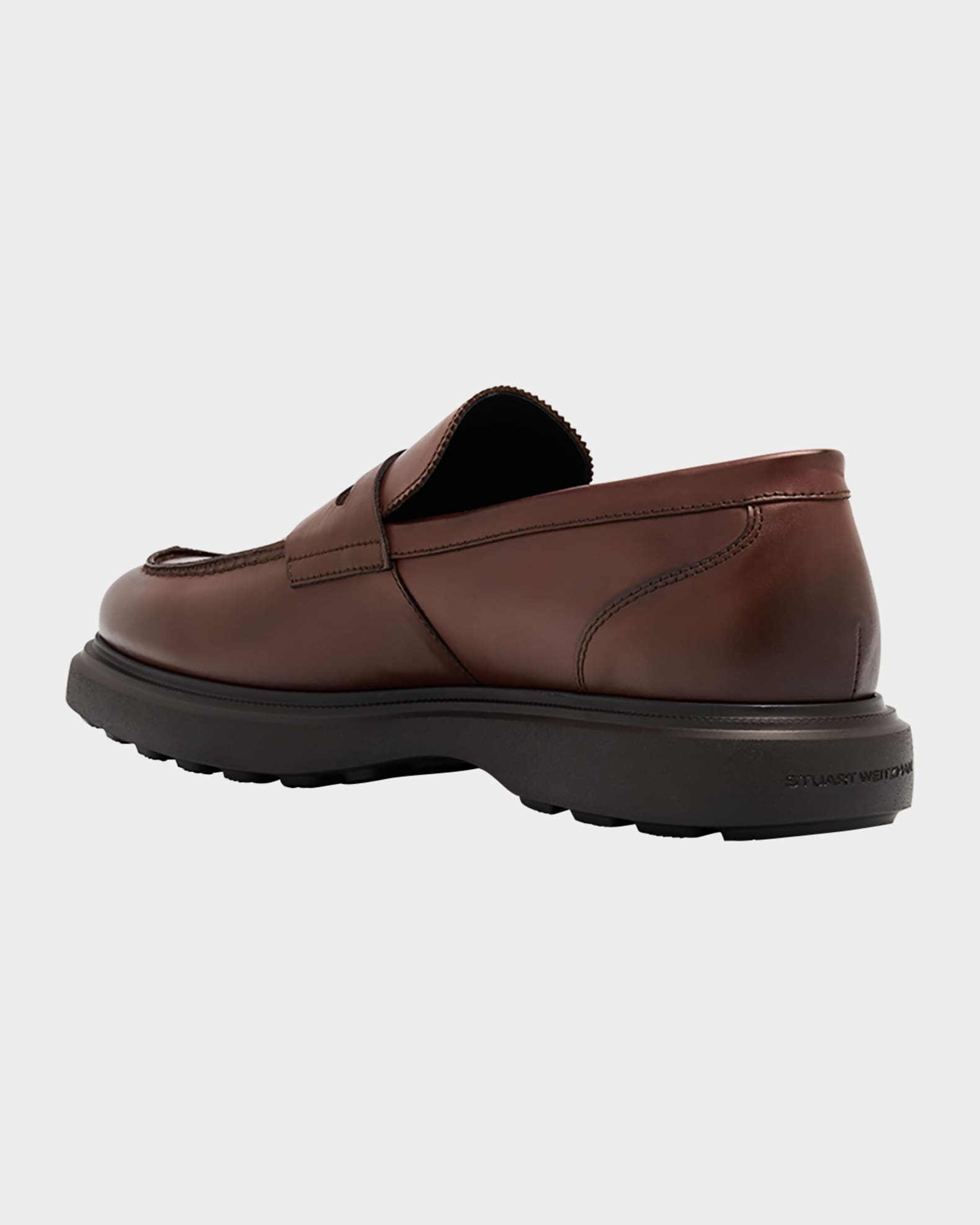 Stuart Weitzman Men's Alvin Leather Penny Loafers | Neiman Marcus
