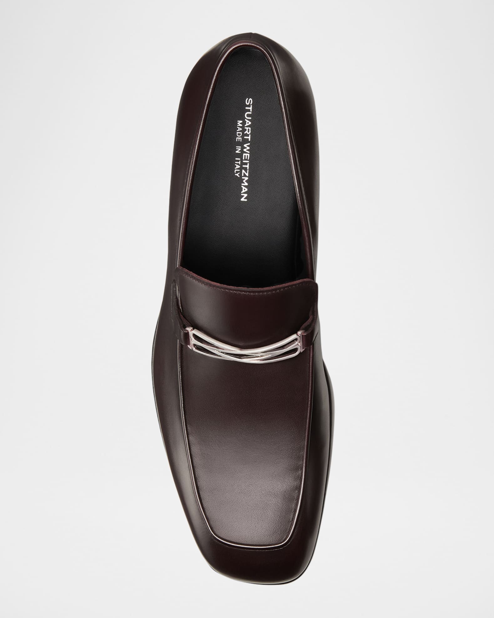 Stuart Weitzman Men's Ambrose Leather Lattice-Bit Loafers | Neiman Marcus