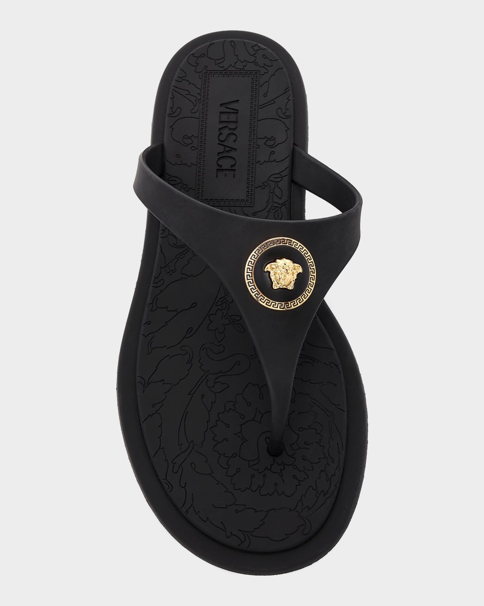 Alia Medusa Rubber Thong Sandals | Neiman Marcus