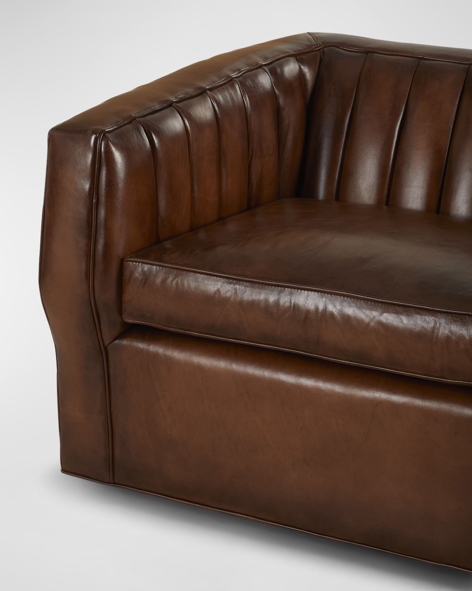 Old Hickory Tannery Bertram Leather Swivel Chair | Neiman Marcus