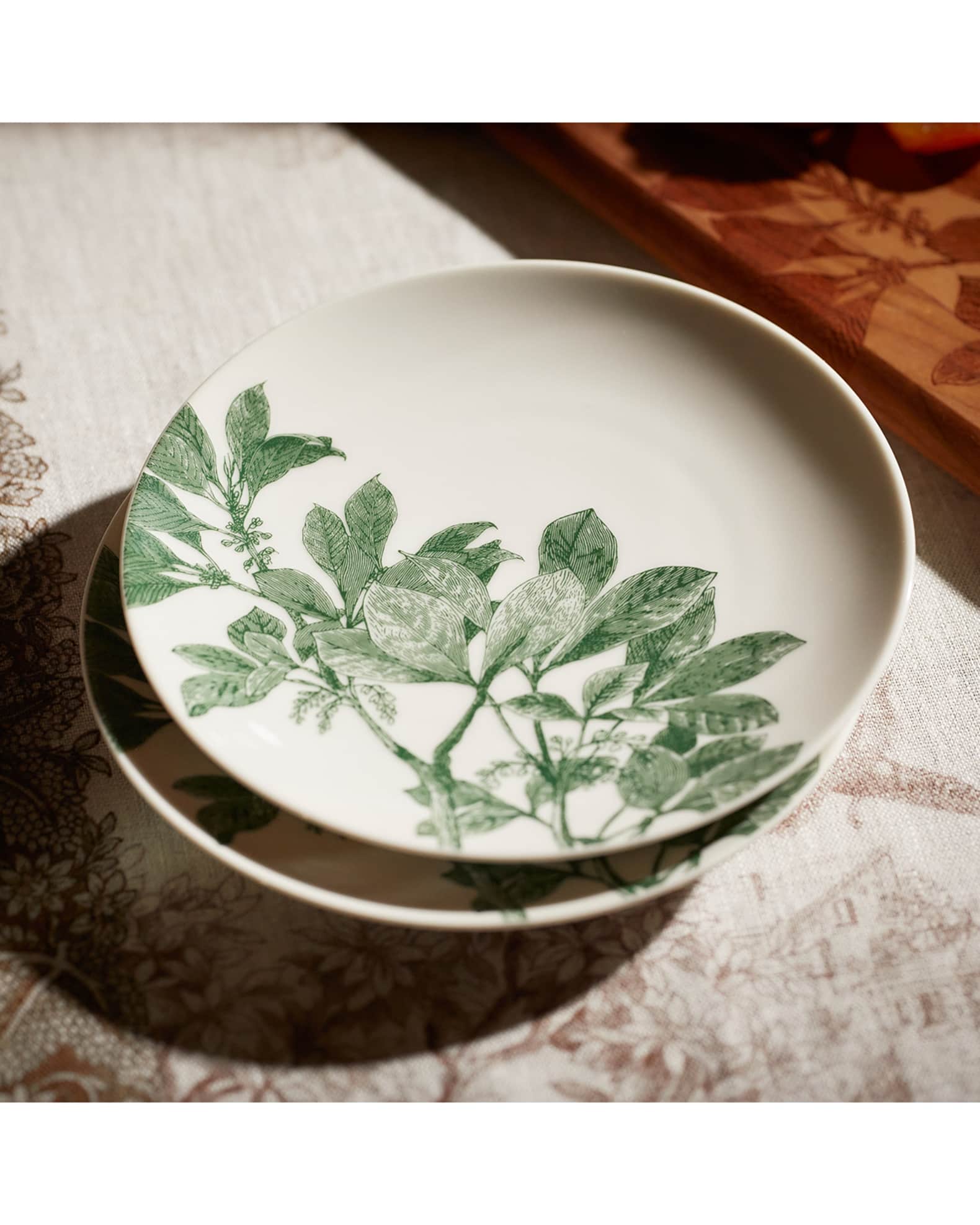 Caskata Arbor Green Canapes Plates, Set of 4 | Neiman Marcus