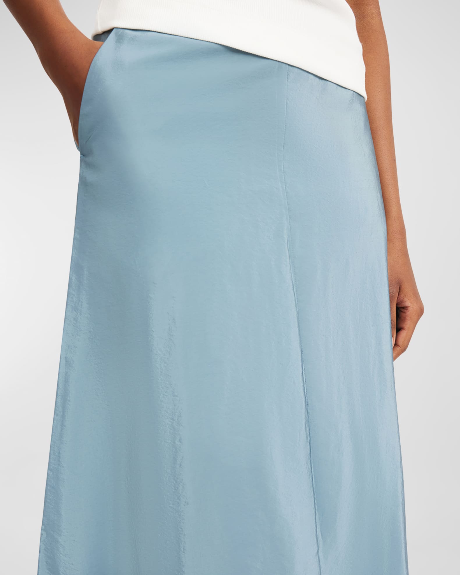 By Malene Birger Isoldas Shiny A-Line Maxi Skirt | Neiman Marcus