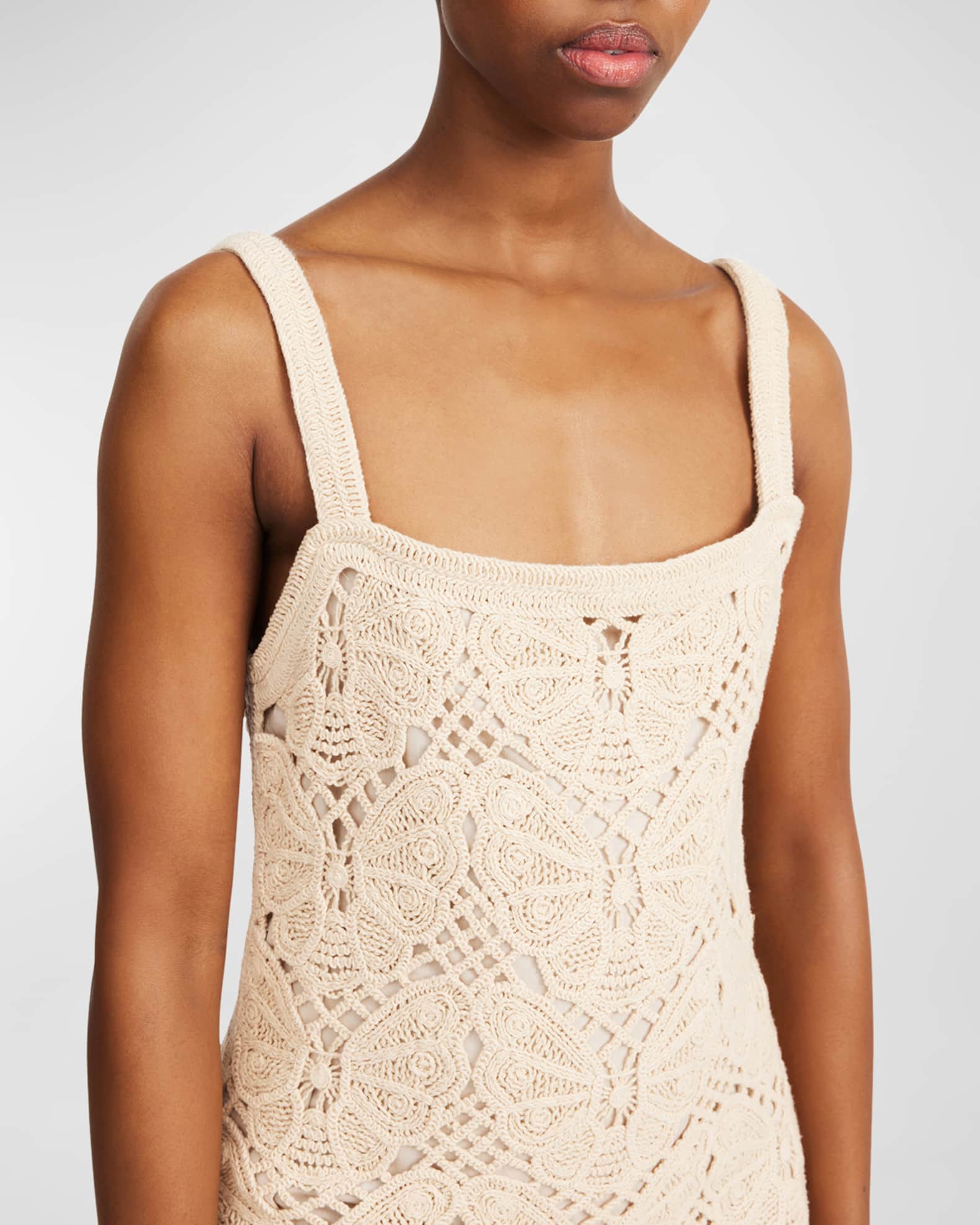 By Malene Birger Falla Butterfly Crochet Mini Dress | Neiman Marcus
