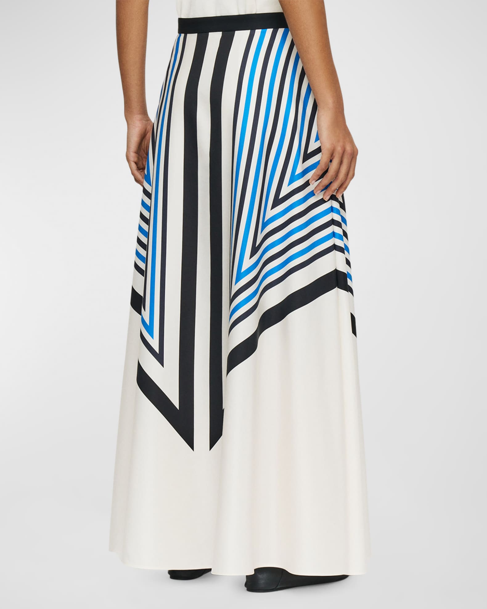Joseph Avron Striped A-Line Maxi Skirt | Neiman Marcus