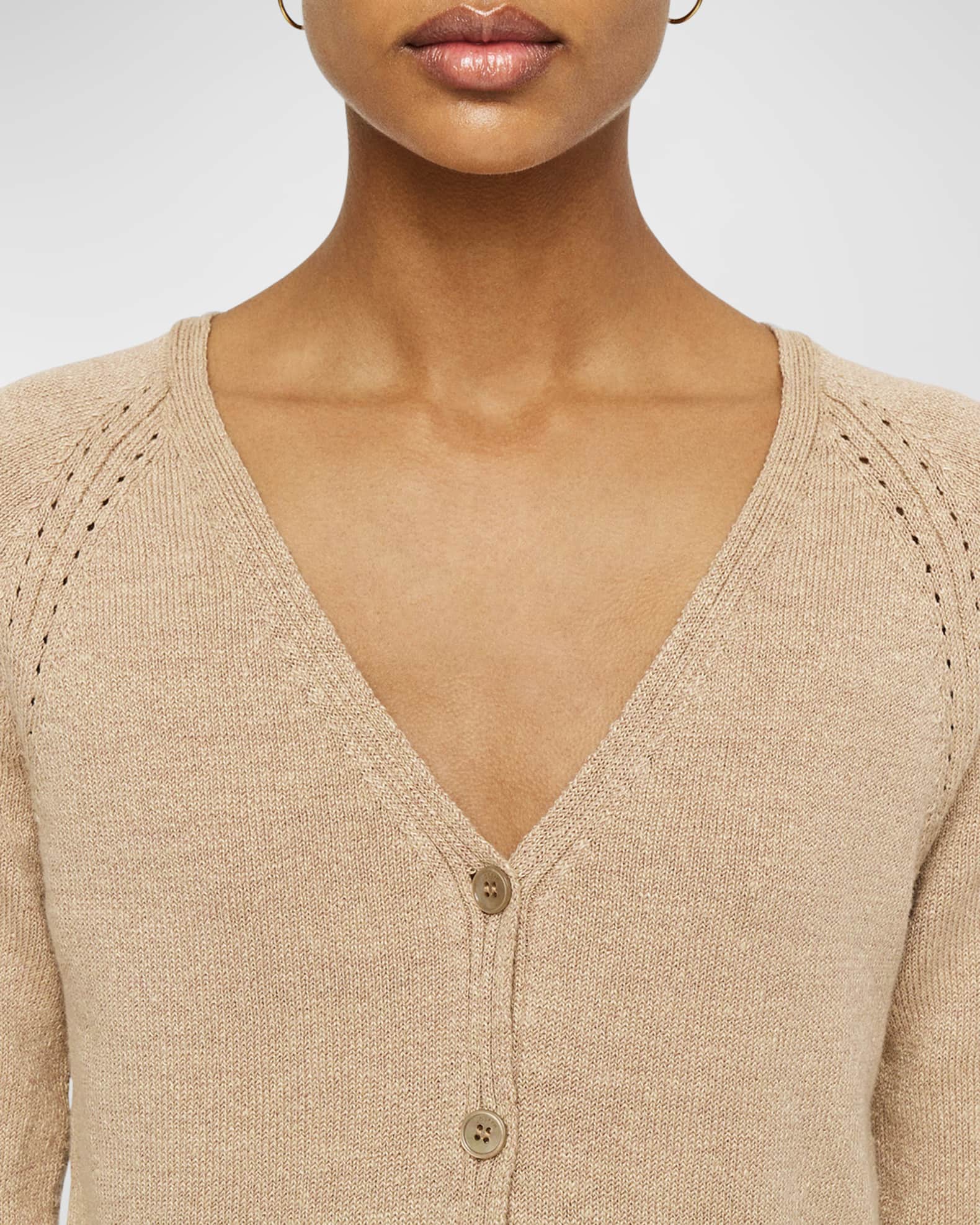 Joseph Raglan-Sleeve Button-Down Cardigan | Neiman Marcus