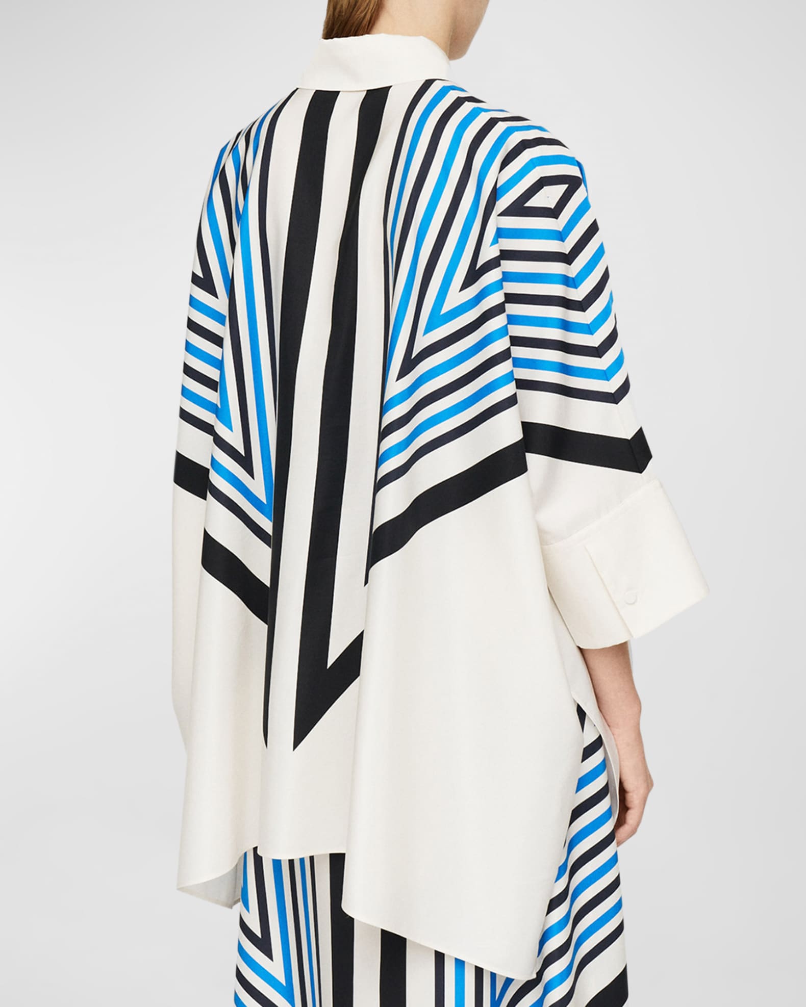 Joseph Arcole Striped Handkerchief Blouse | Neiman Marcus