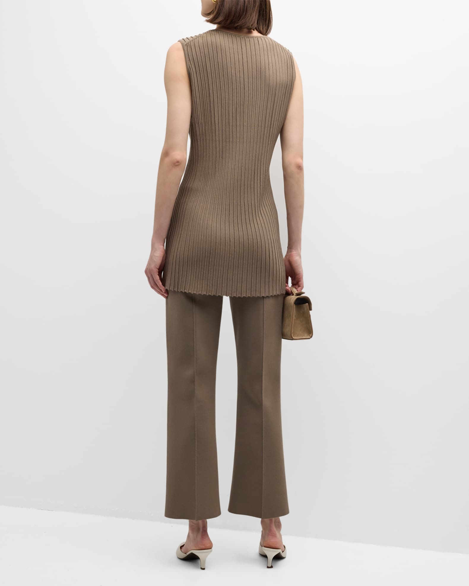 Lafayette 148 New York Foley Knit Flare Pants | Neiman Marcus