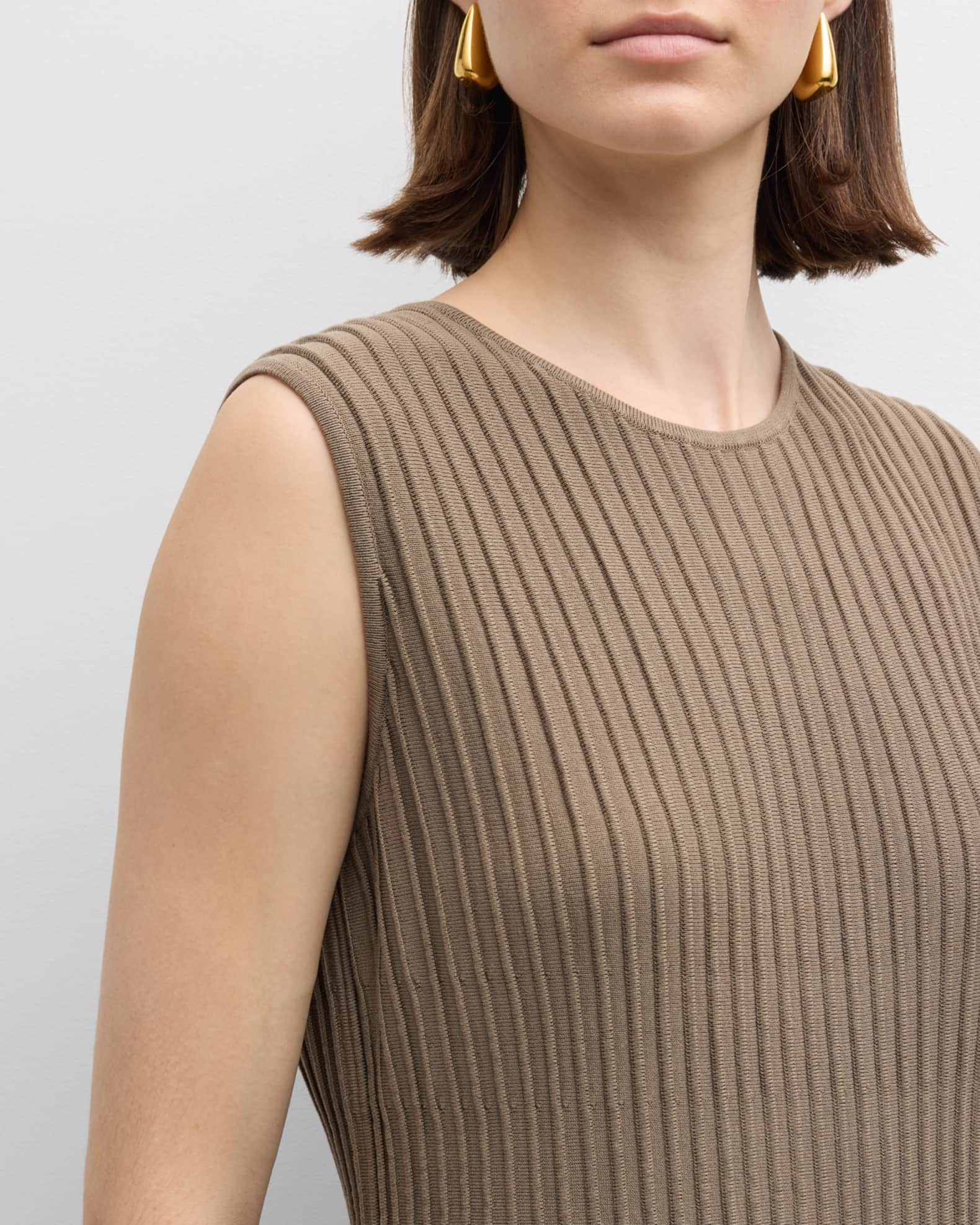 Lafayette 148 New York Sleeveless Ottoman Stitch Tunic Sweater | Neiman ...