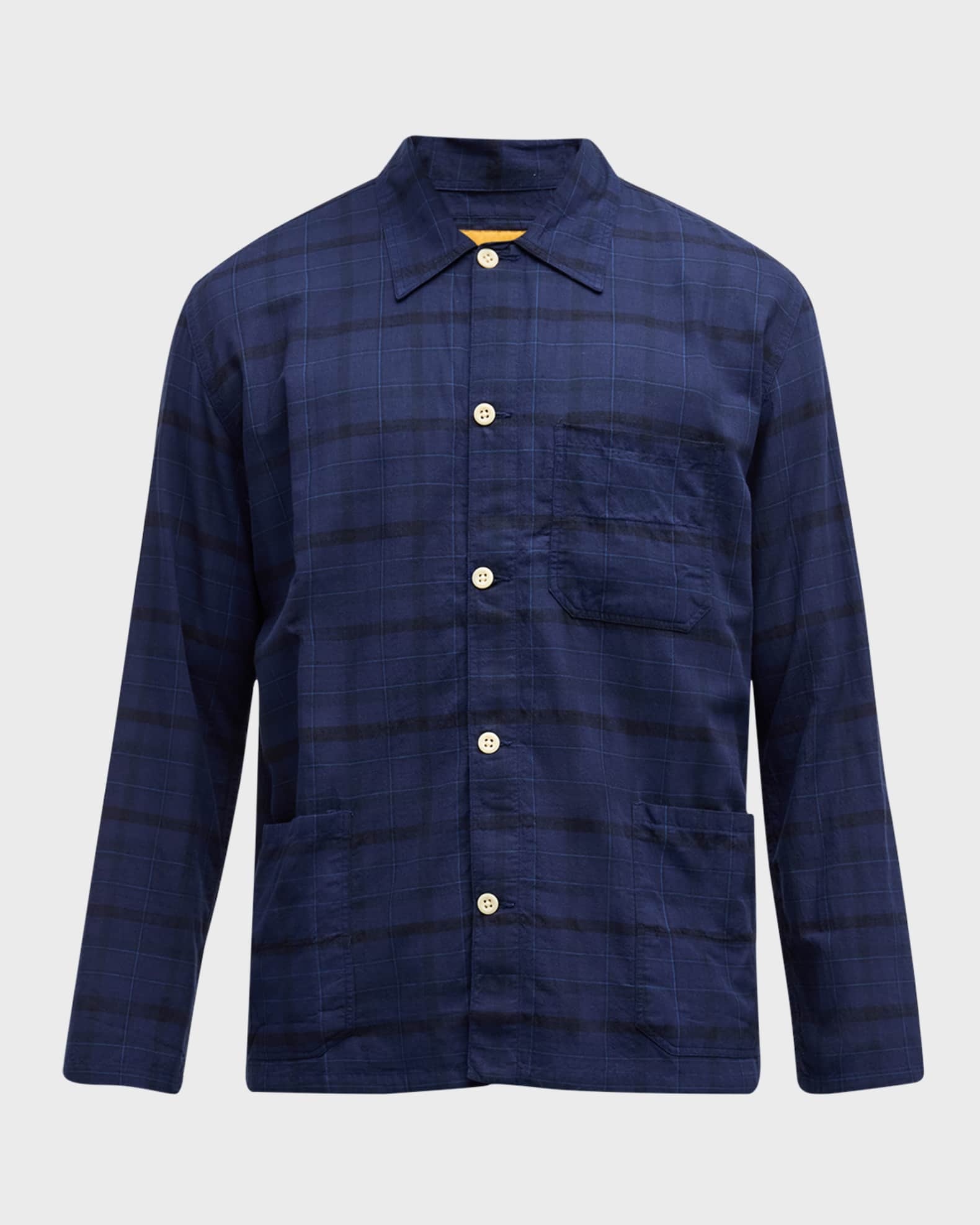 Original Madras Trading Co. Men's Lightweight Plaid Overshirt | Neiman ...