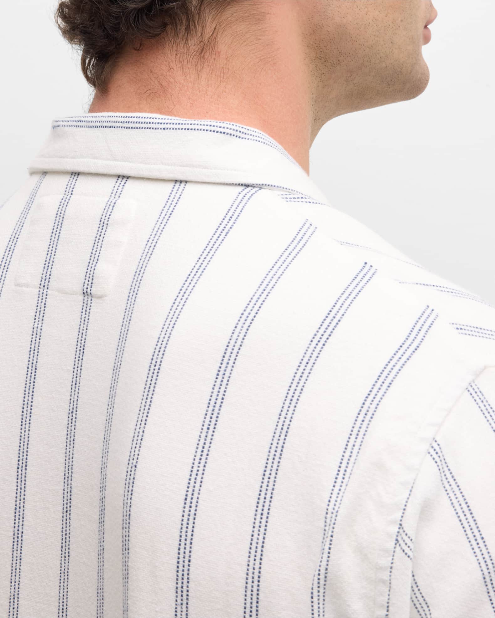 Original Madras Trading Co. Men's No. 106 Stout Striped Overshirt | Neiman Marcus