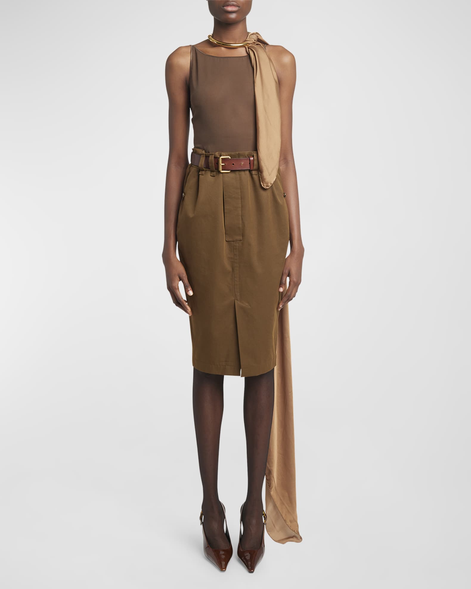 YSL Silk Square Scarf | Neiman Marcus