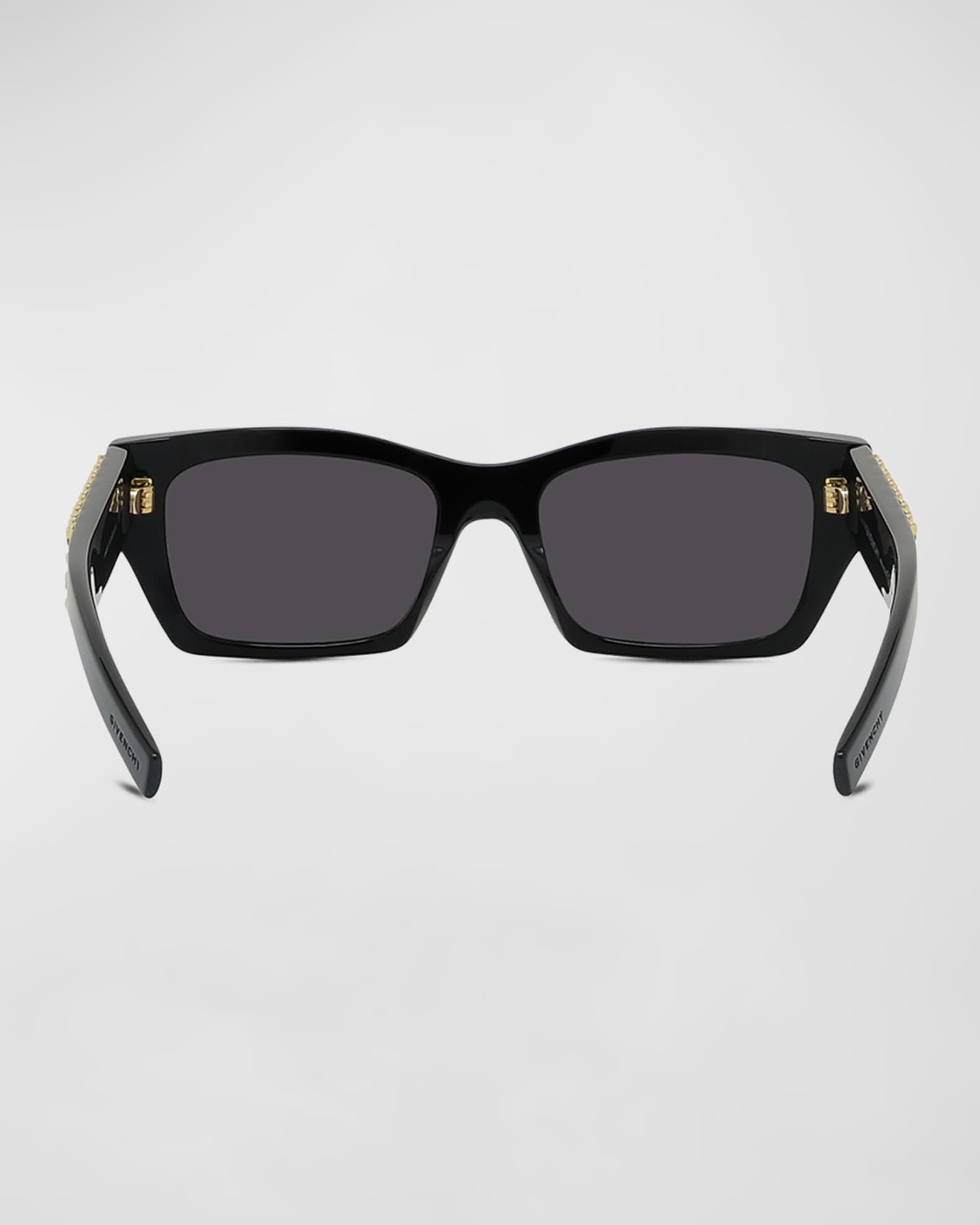 Givenchy Plumeties Crystal & Acetate Rectangle Sunglasses | Neiman Marcus