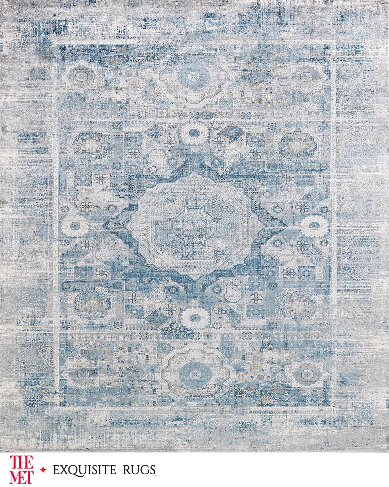 Legacy-Loomed Blue and Ivory Rug Collection | Neiman Marcus