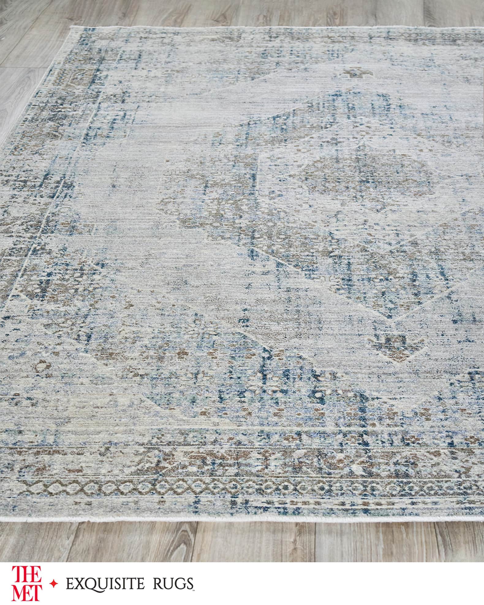 Vintage Loom Beige and Blue Rug Collection | Neiman Marcus