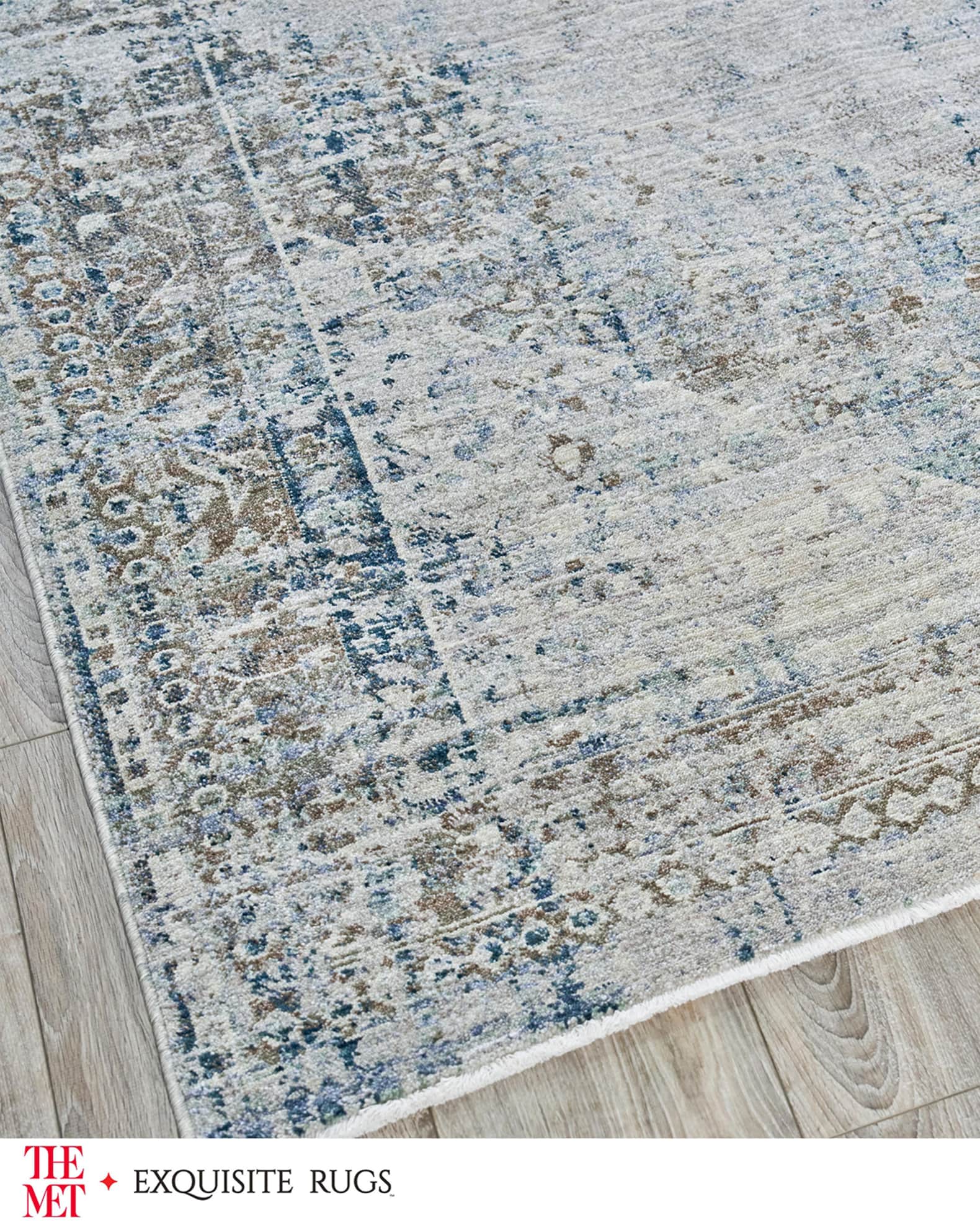 Vintage Loom Beige and Blue Rug Collection | Neiman Marcus