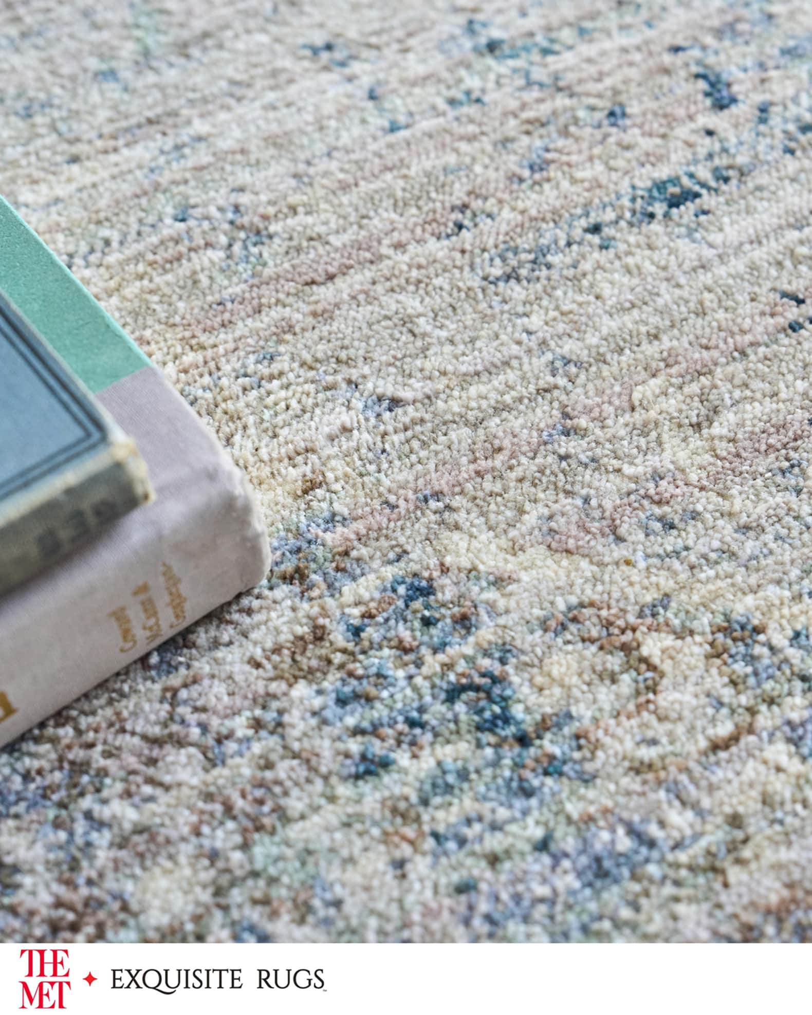 Vintage Loom Beige and Blue Rug Collection | Neiman Marcus