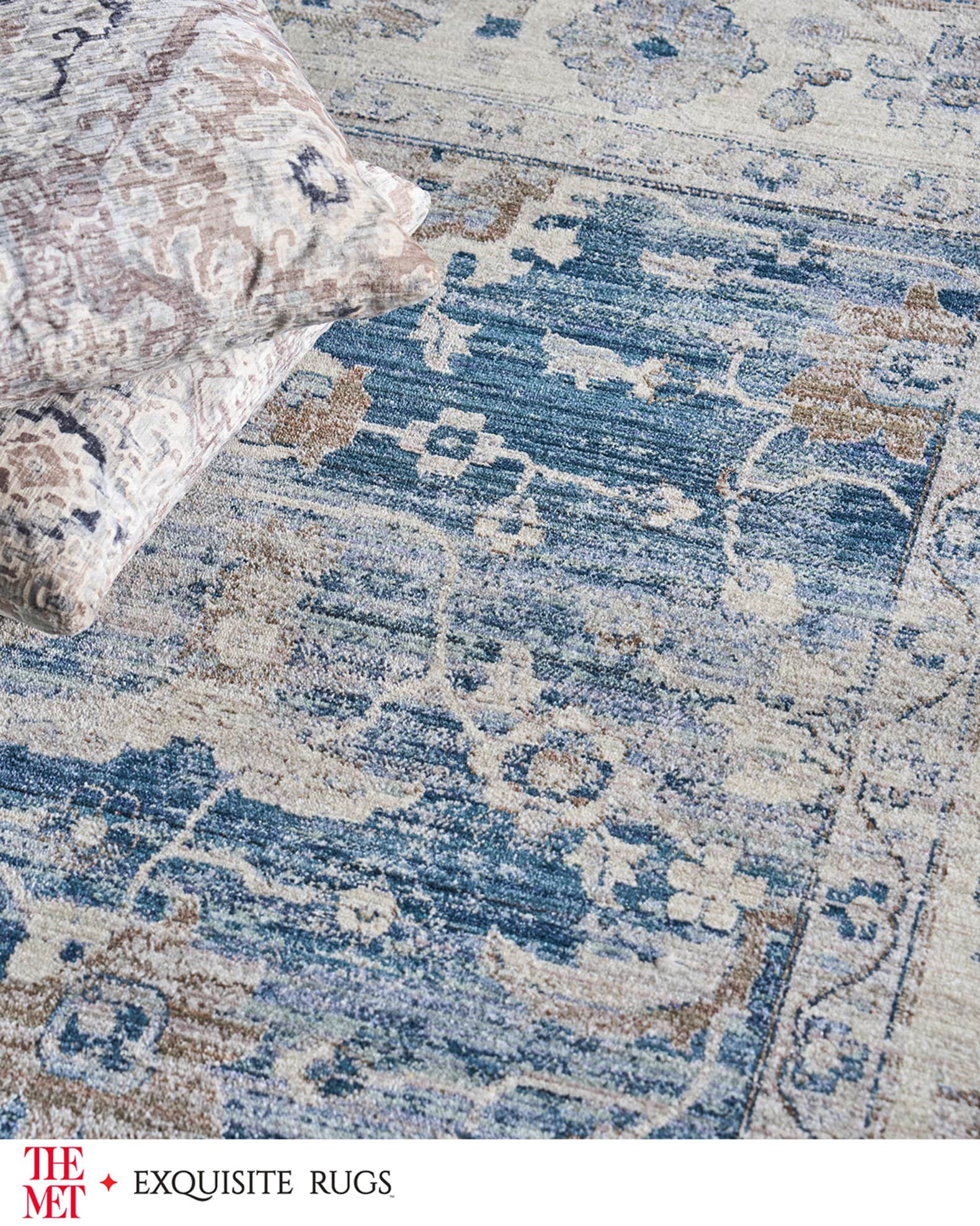 Vintage Loom Blue and Beige Rug Collection | Neiman Marcus