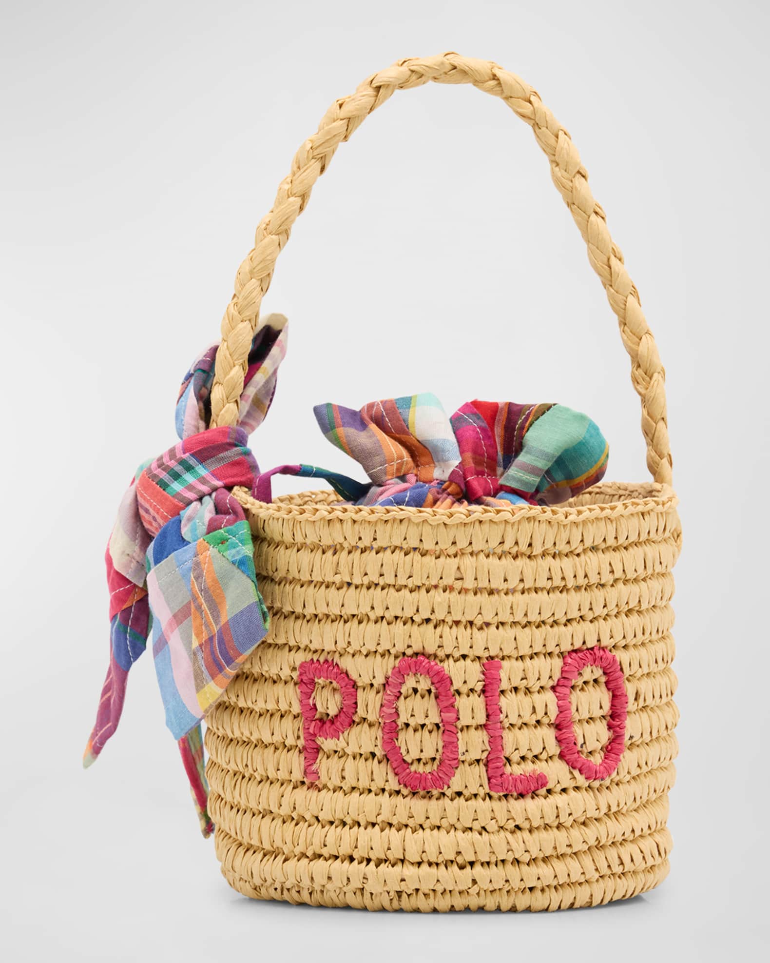 Ralph Lauren Childrenswear Girl's Logo Raffia Bag | Neiman Marcus