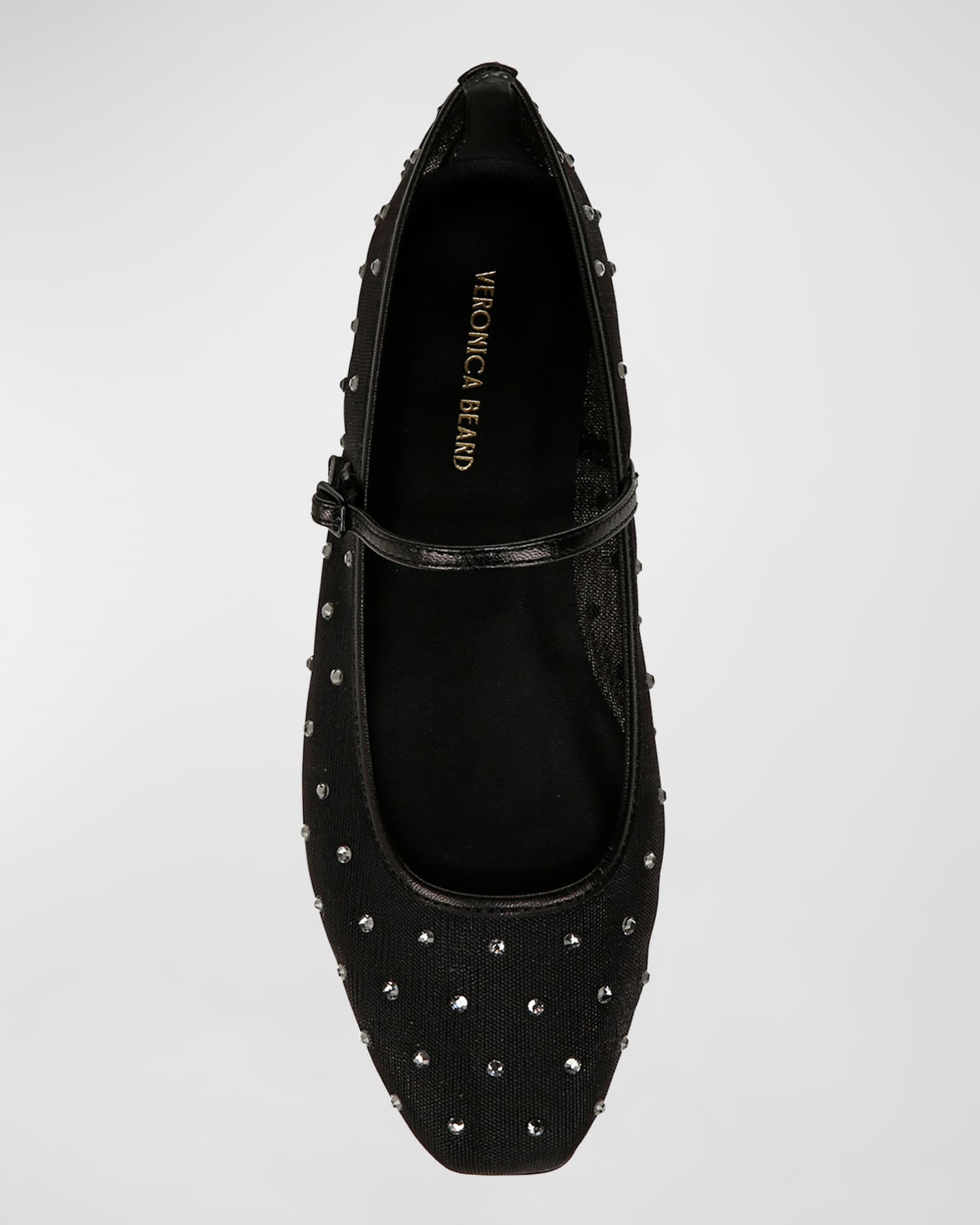 Veronica Beard Ellie Crystal Mesh Mary Jane Ballerina Flats | Neiman Marcus