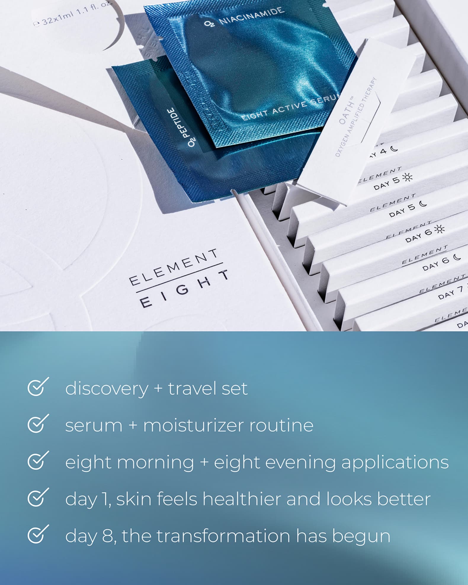 Element Eight 8 Day Transformation Duo Serum and Moisturizer Routine | Neiman Marcus