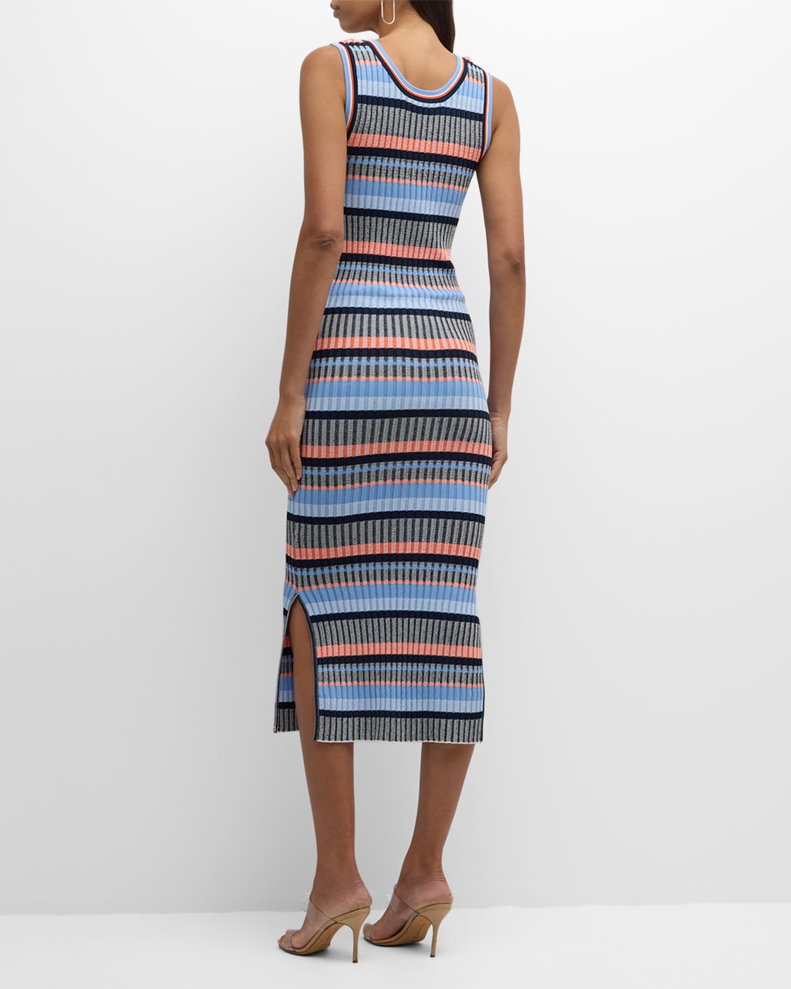 Veronica Beard Fabiana Stripe Knit Midi Dress | Neiman Marcus