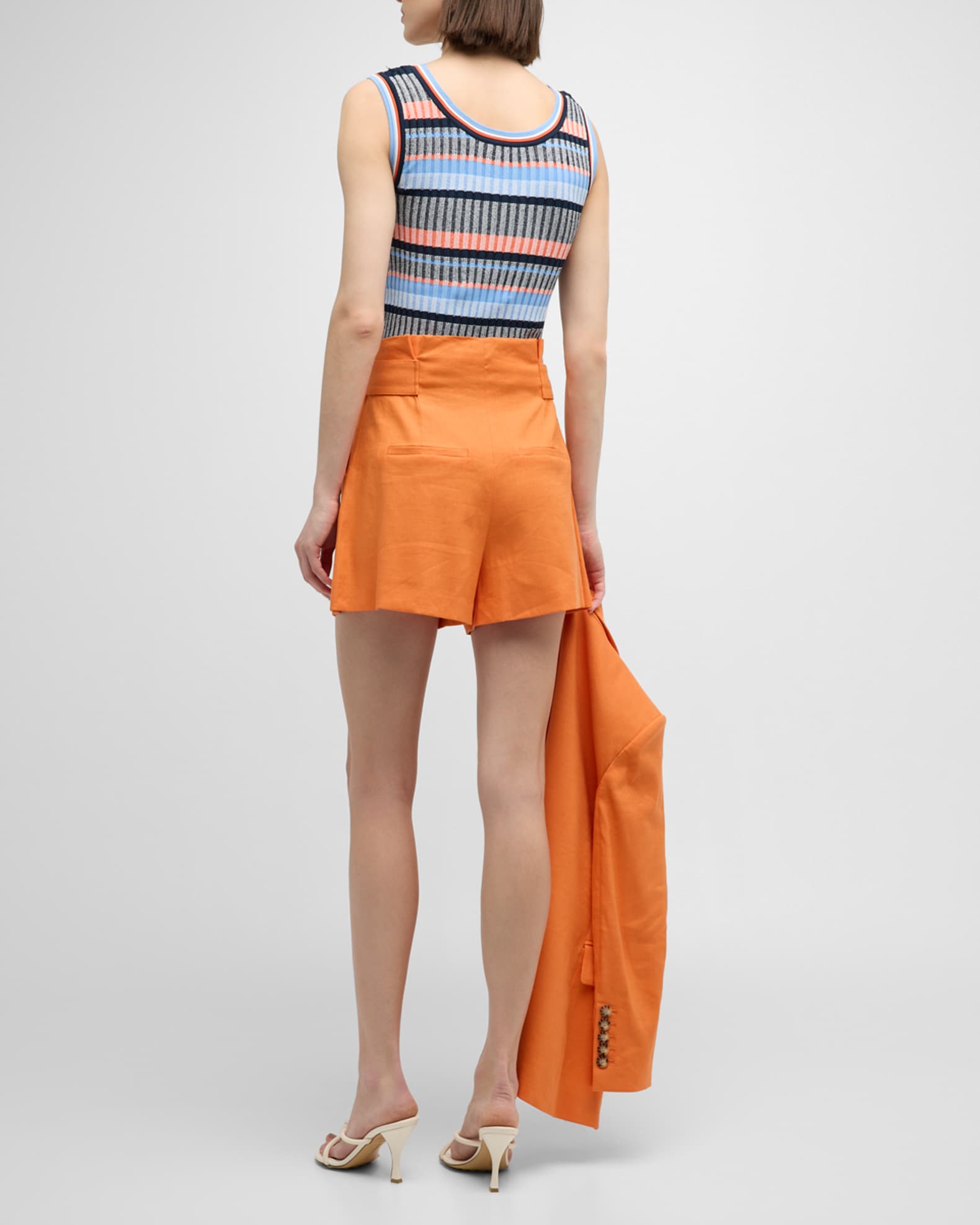 Veronica Beard Sandra Scoop-Neck Tank Top | Neiman Marcus